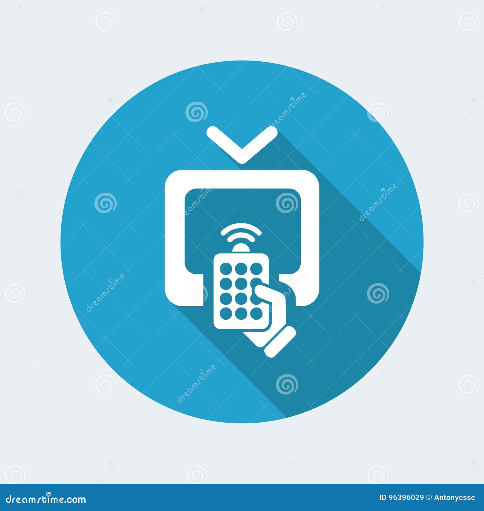 Remote control tv icon stock vector. Illustration of television - 96396029