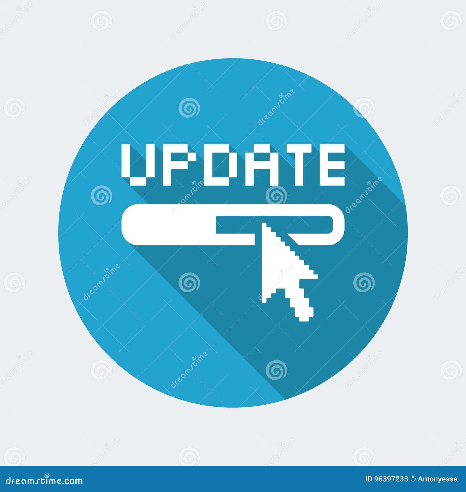 Vector Illustration of Single Isolated Update Icon Stock Vector ...
