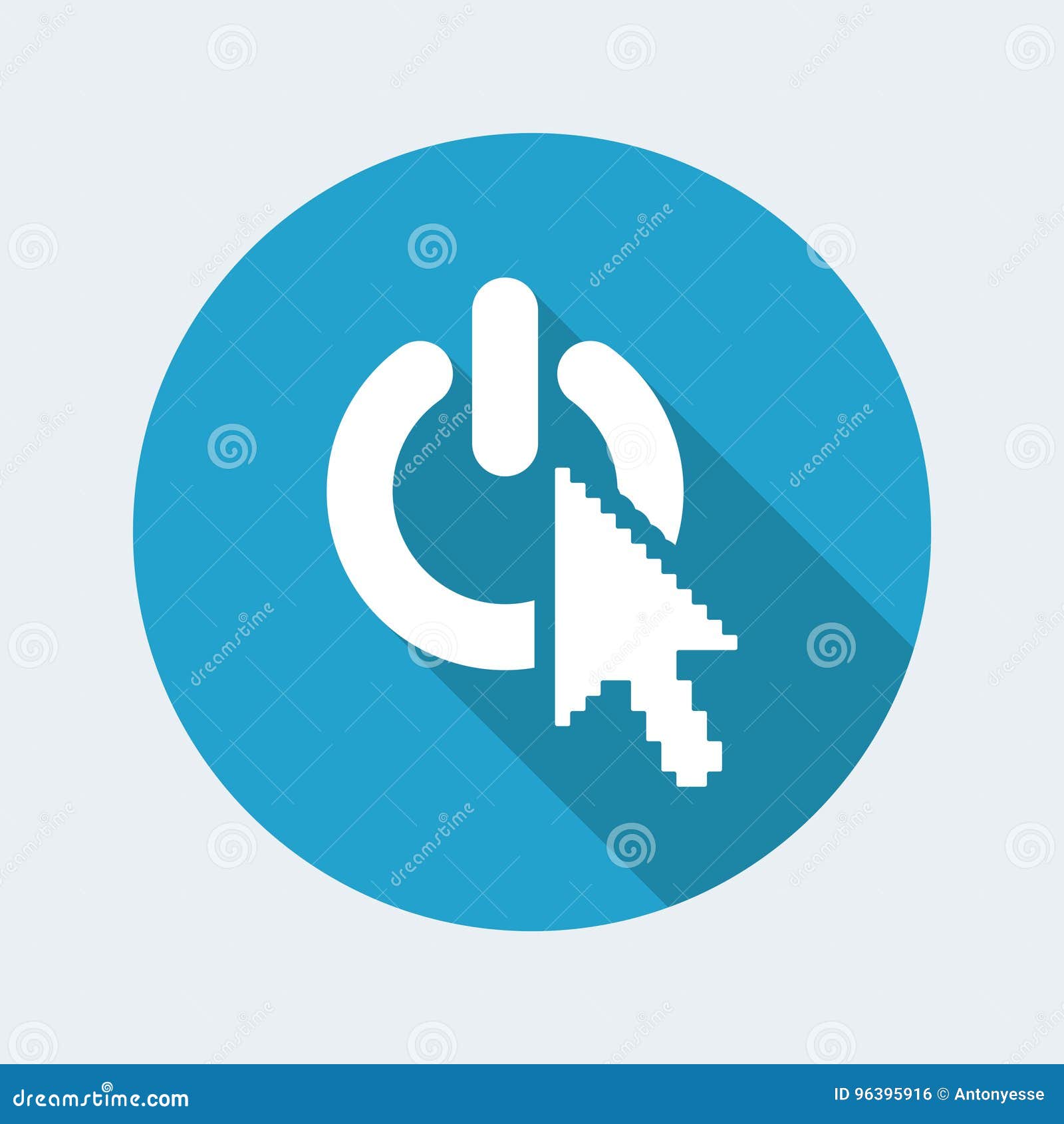 Web power icon stock vector. Illustration of isolated - 96395916