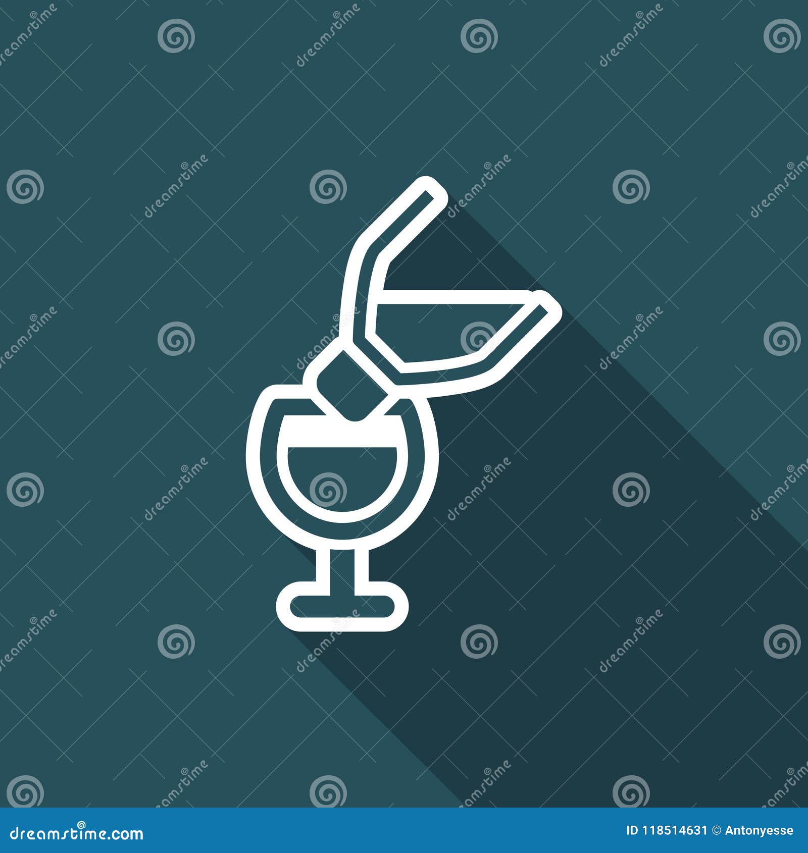 Vector Illustration of Single Isolated Wine Pour Icon Stock Vector ...