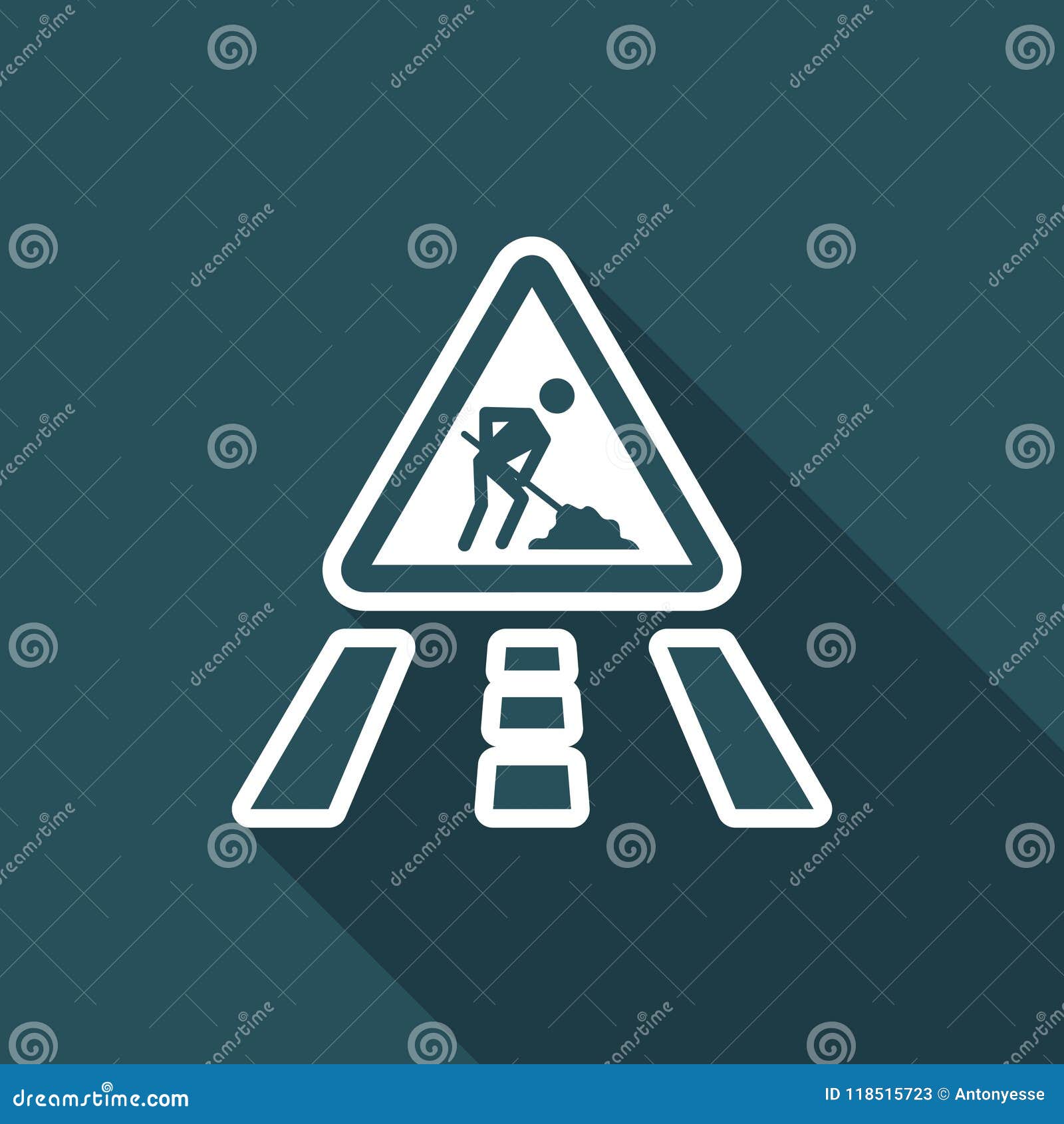 Vector Illustration of Single Isolated Work in Progress Icon Stock ...