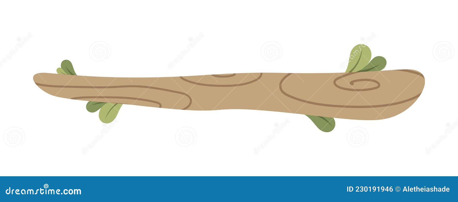 Single Tree Branch Clip Art