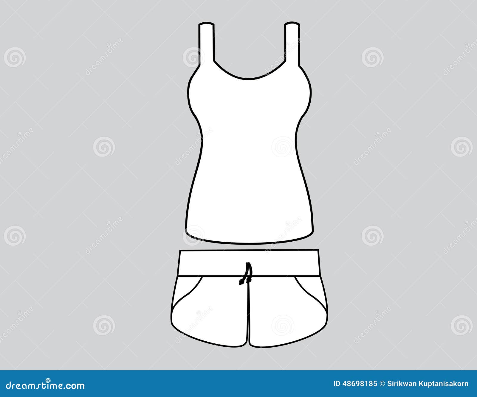Singlet Shorts Stock Illustrations – 312 Singlet Shorts Stock ...