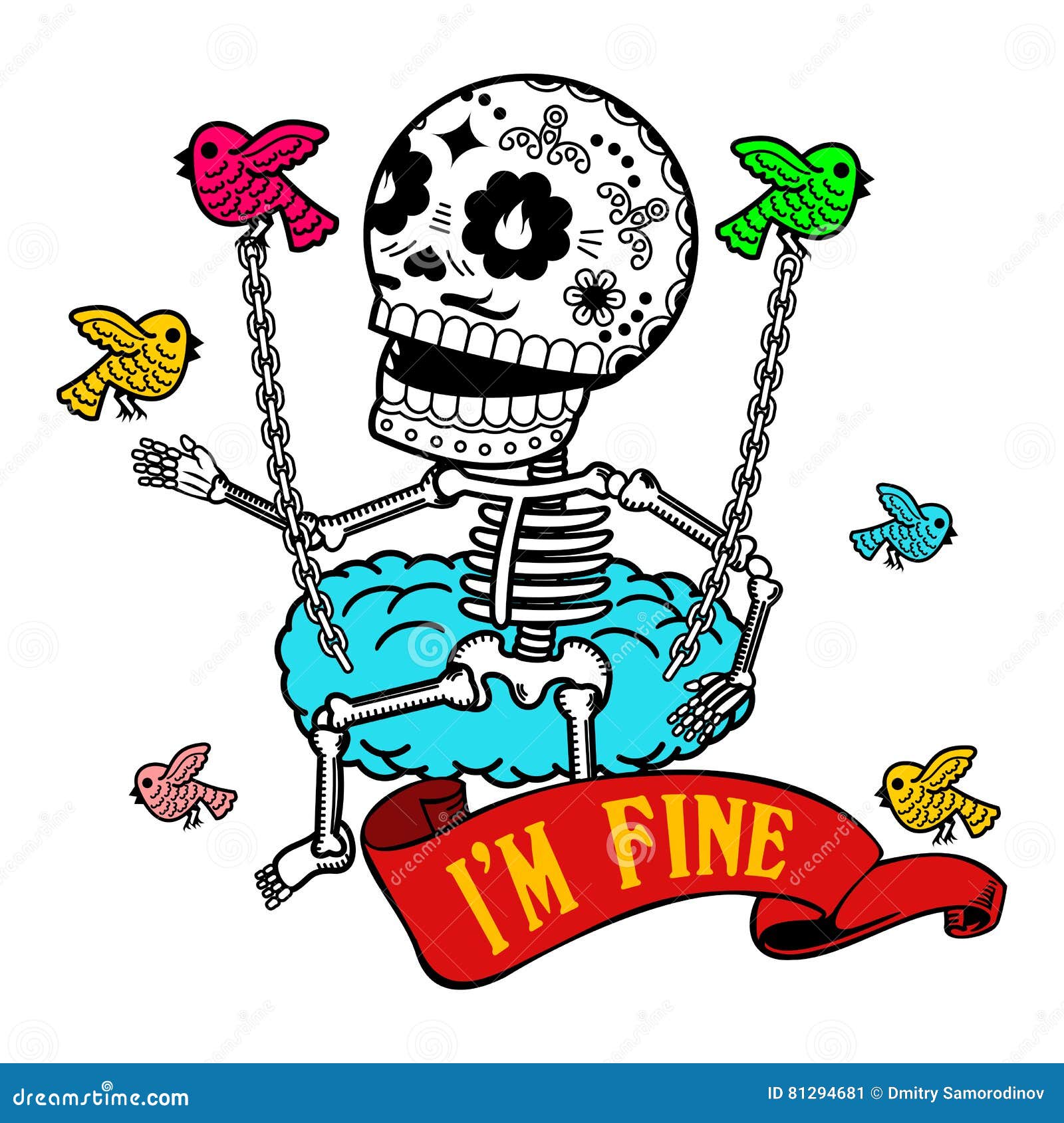 Vector Illustration of Skeletons Stock Illustration - Illustration of ...