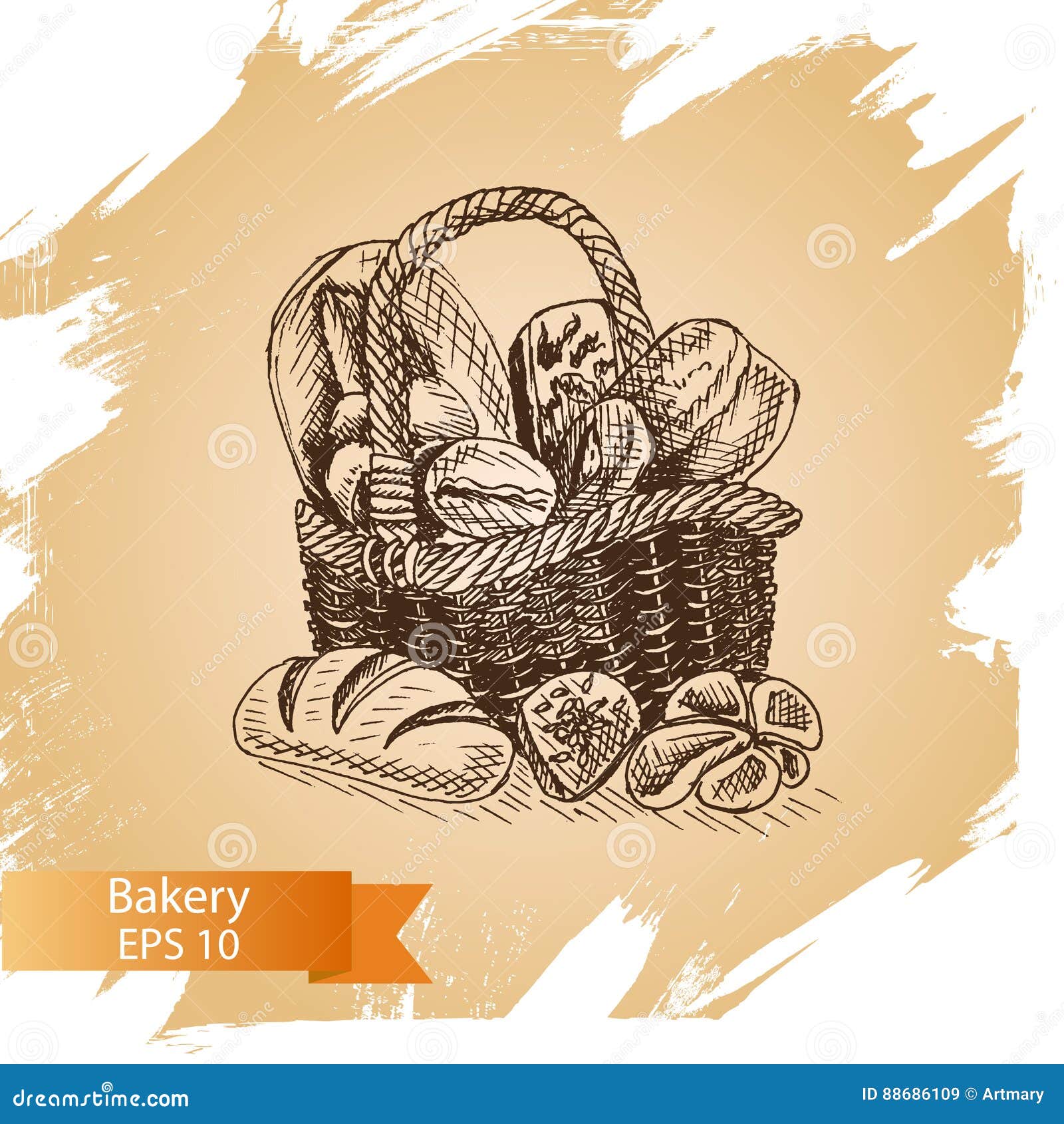 Vector Illustration Sketch - Bakery Shop. Stock Illustration ...