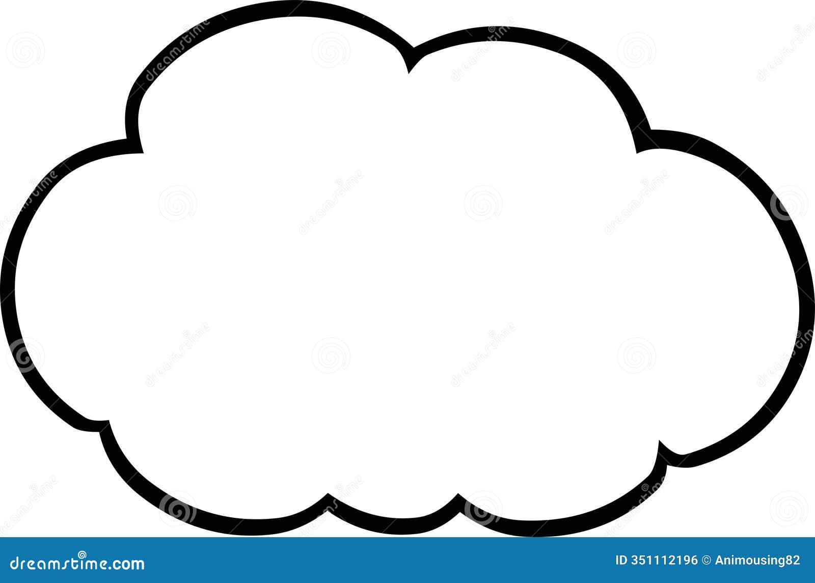 Vector Illustration Sketch Draw Black and White Icon Cloud Sky Shape ...