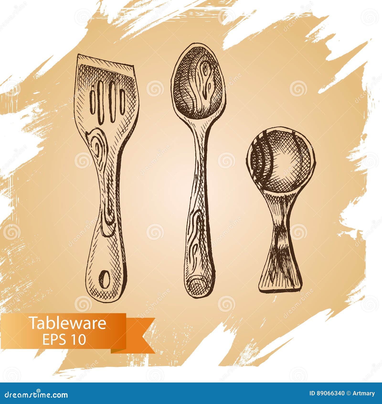 Vector Illustration Sketch - Tableware. Dinnerware Stock Illustration ...