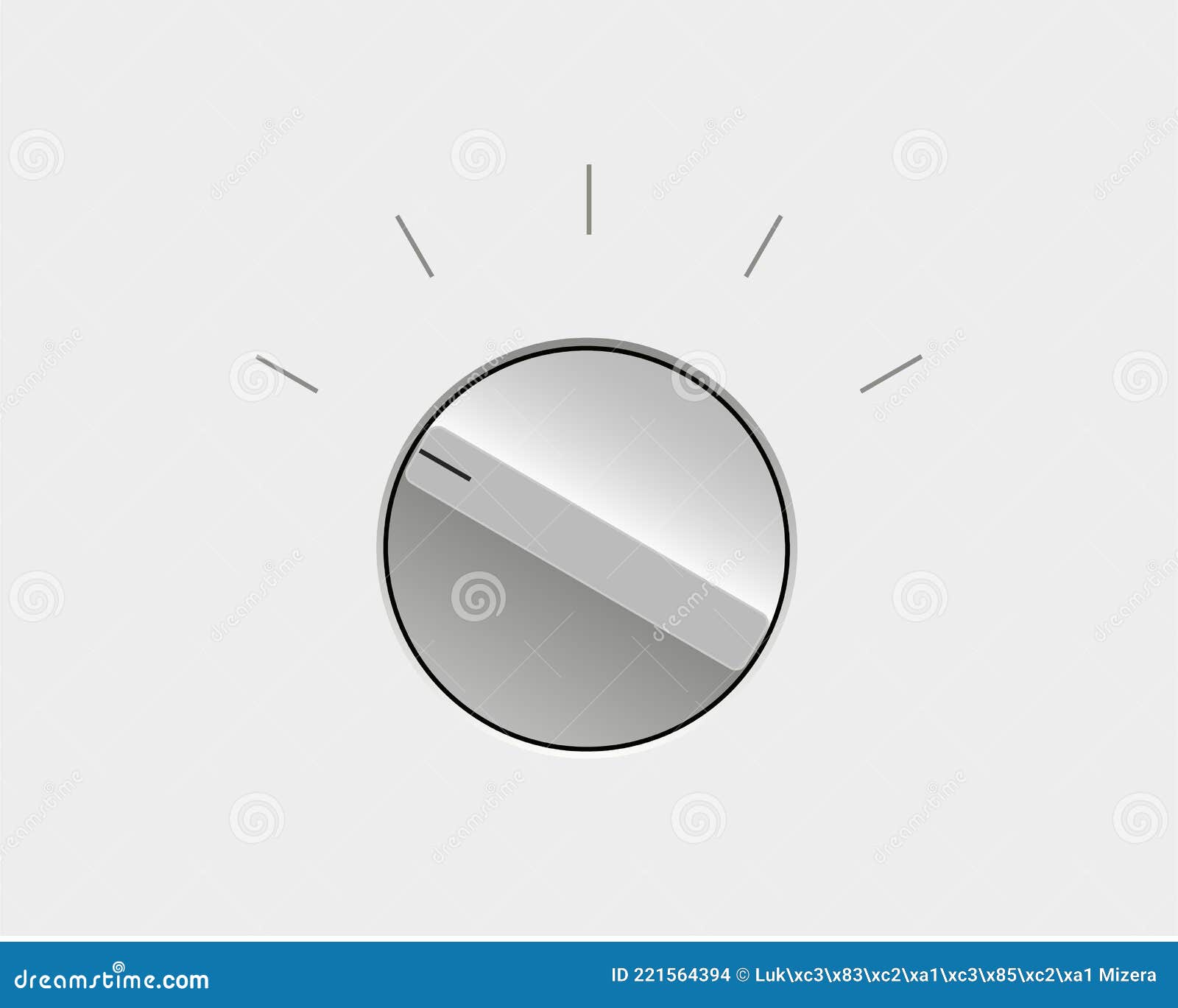 Vector Illustration of Skeuomorphism Circle Button with Gradient Stock ...