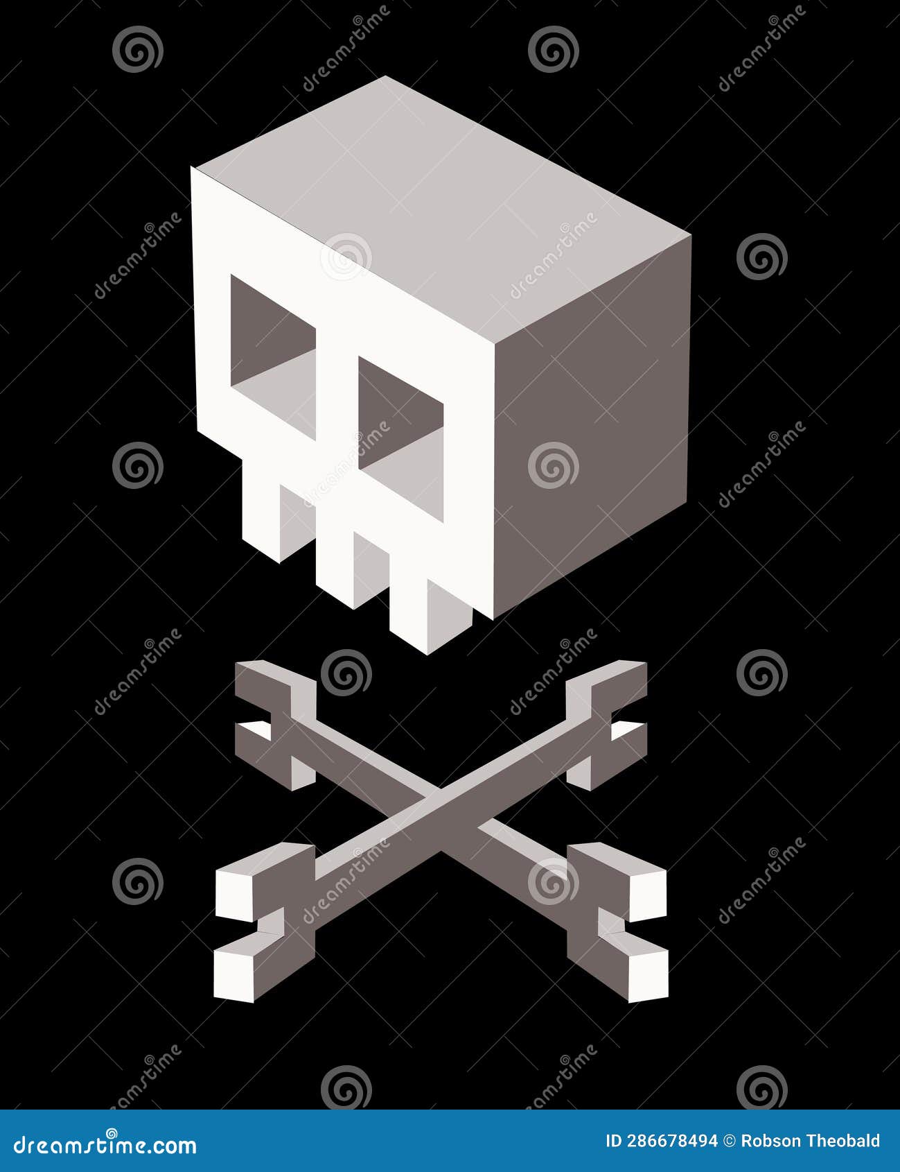 Digital skull stock vector. Illustration of geometric - 286678494