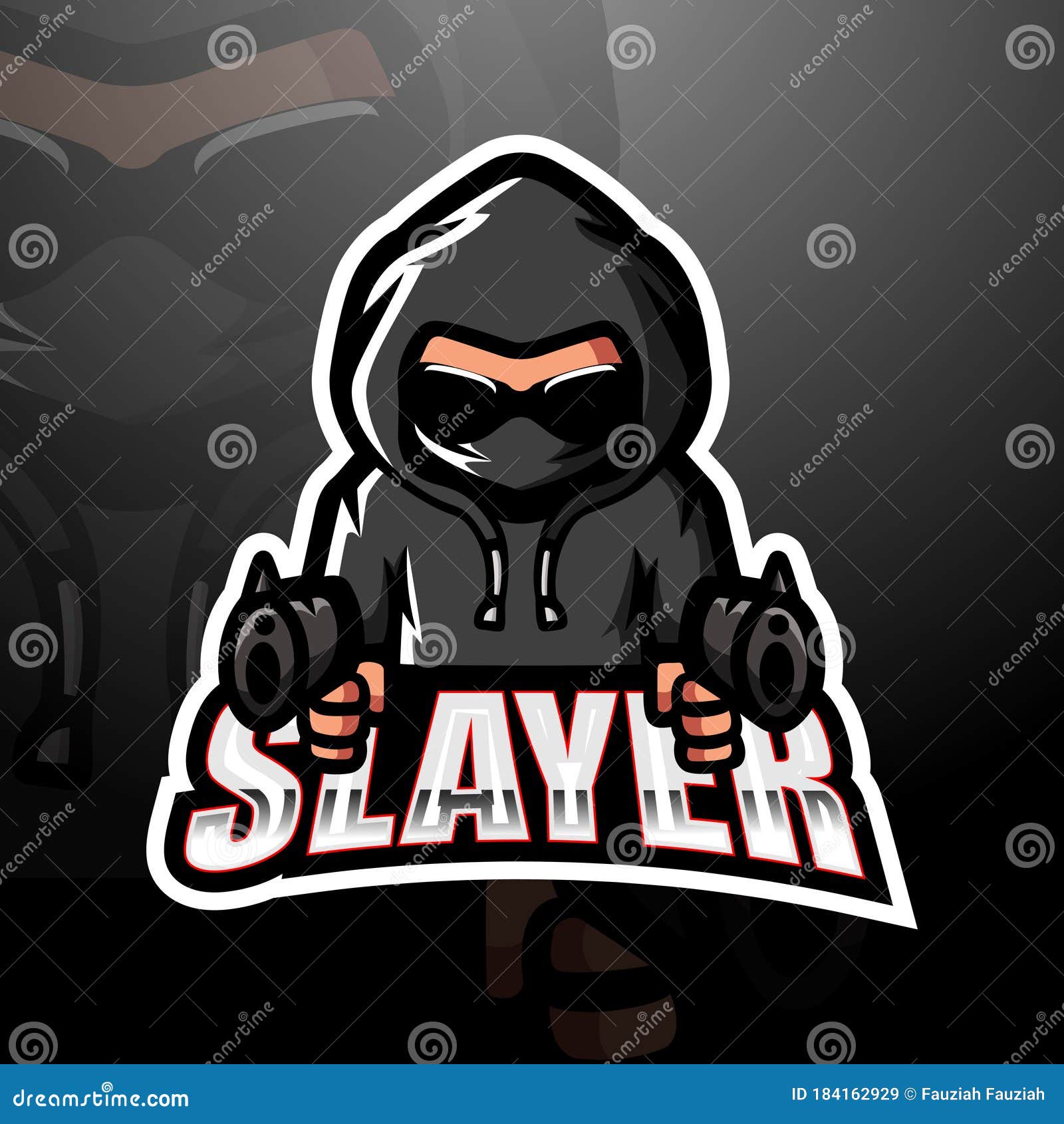 Slayer Mascot Esport Logo Design Stock Vector - Illustration of fighter ...