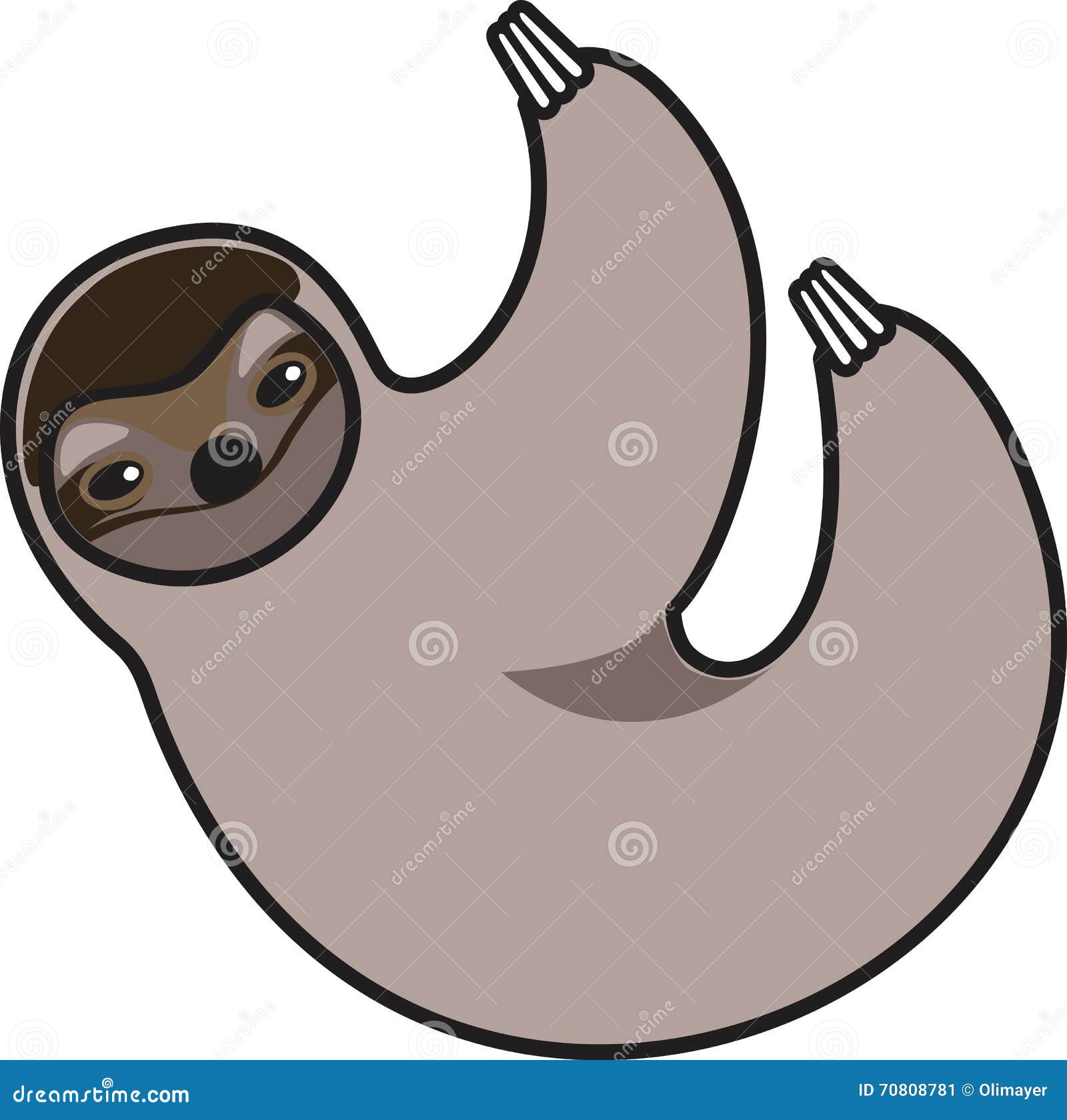 Vector Illustration of a Sloth Stock Vector - Illustration of cartoon ...