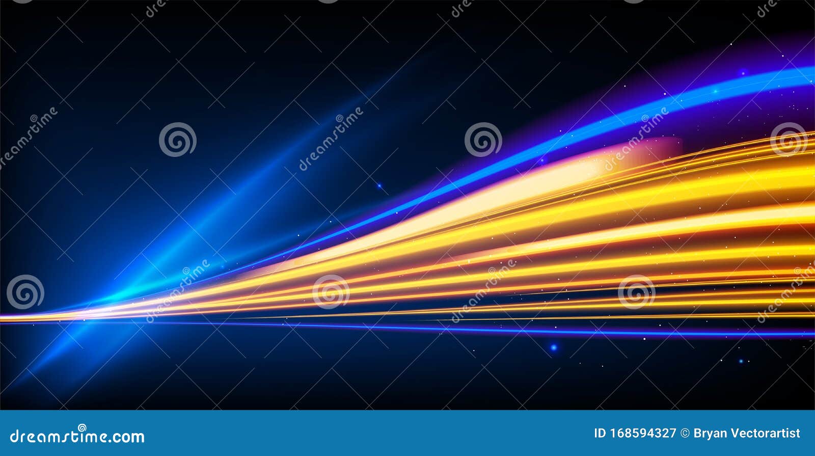 Slow Shutter Light Trails Effect in Vector Stock Illustration ...