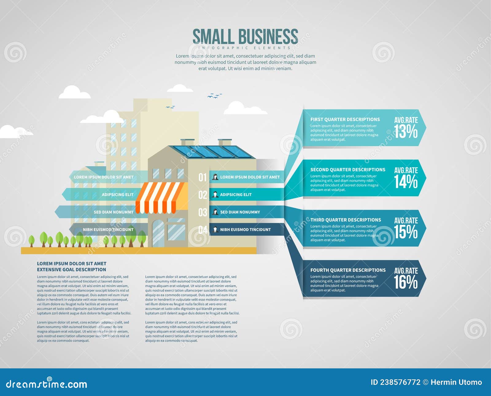 Small Business Infographic stock vector. Illustration of factor - 238576772