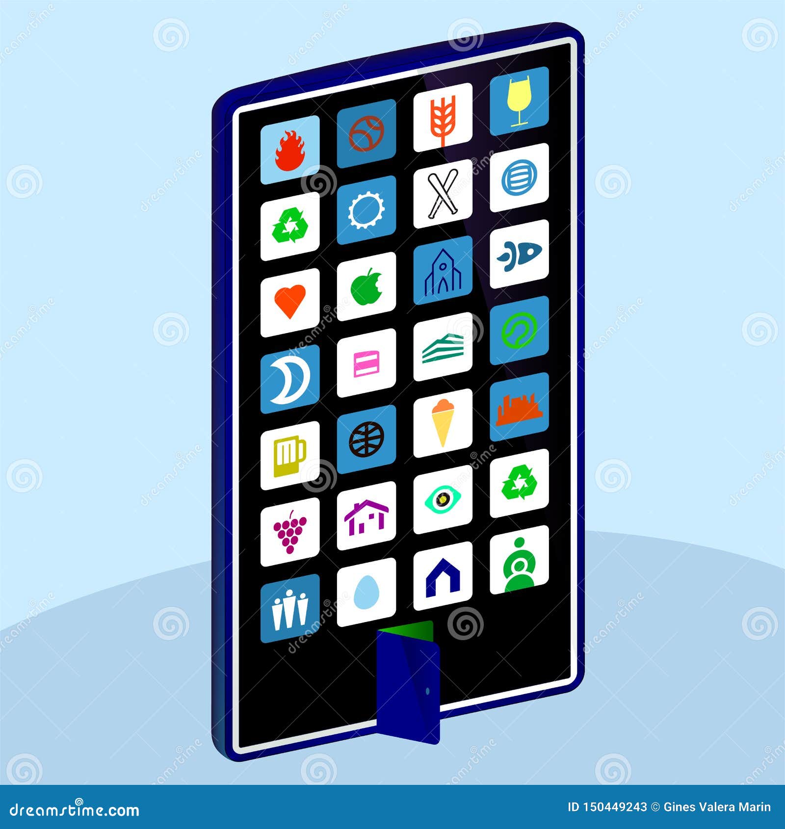 Smartphone Building Concept. Micro Technology As Macro Structure Stock ...