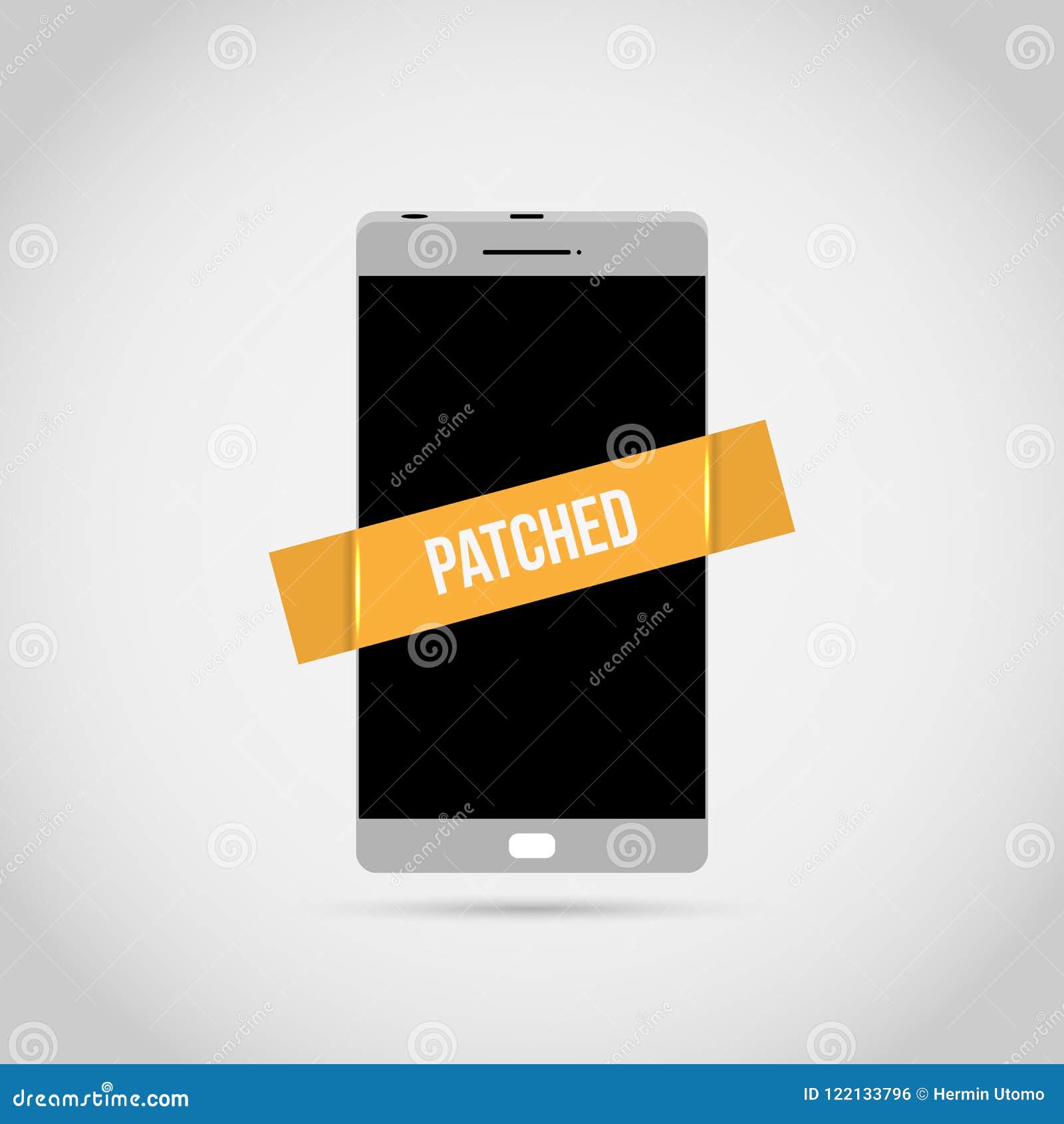 Patched Mobile System stock vector. Illustration of design - 122133796