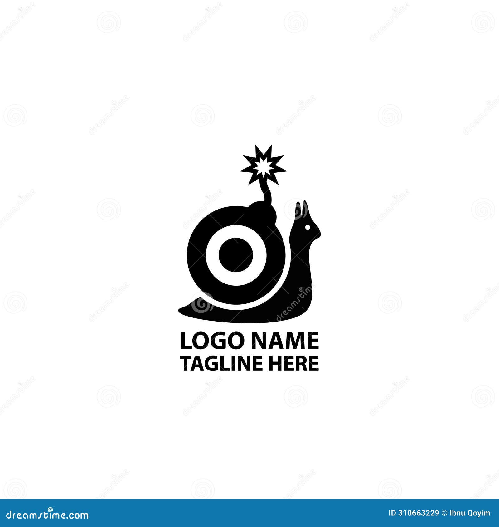 Snail Dynamite Logo Design Vector Stock Vector - Illustration of bomb ...