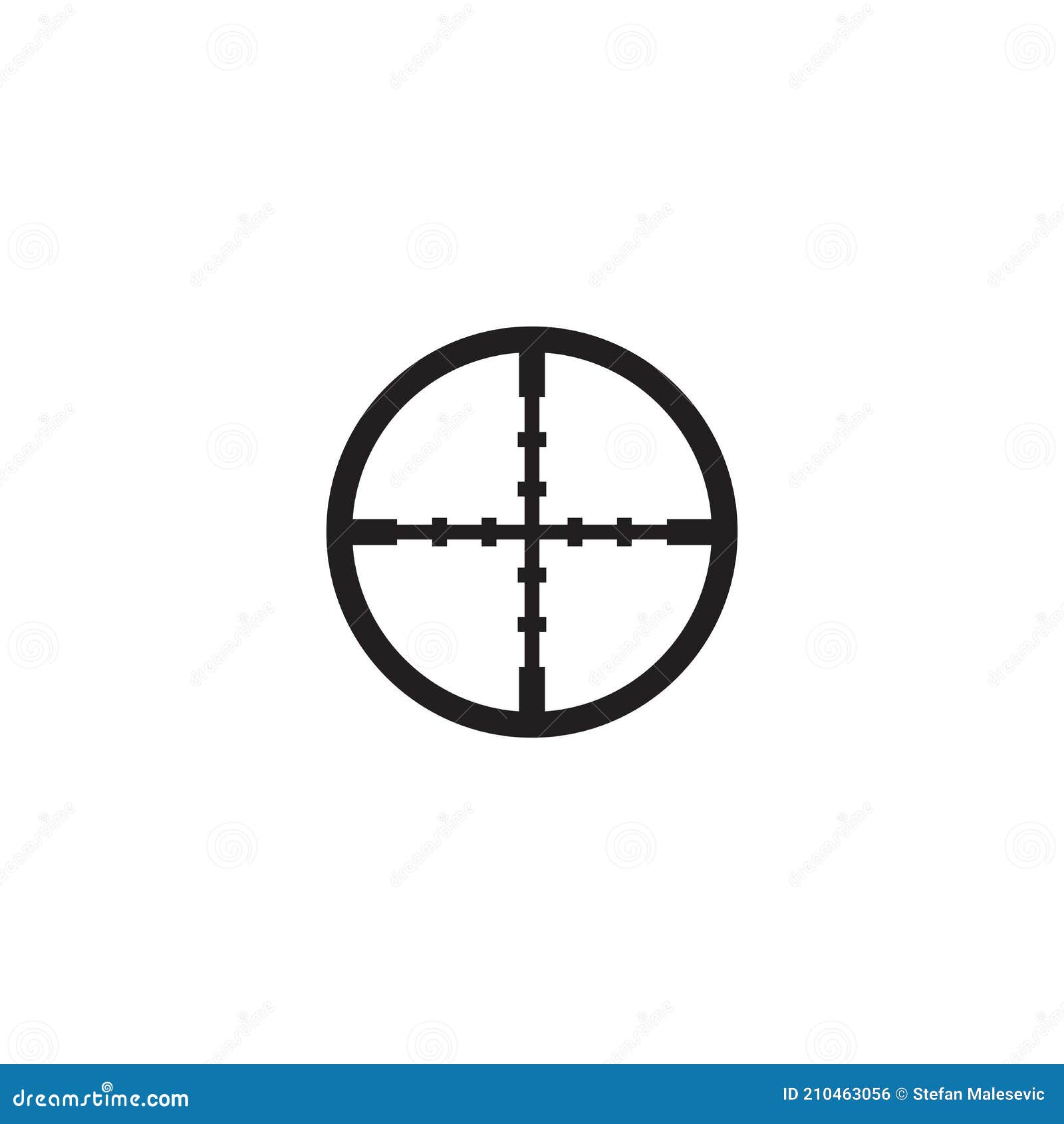 Sniper scope stock illustration. Illustration of bullseye - 210463056