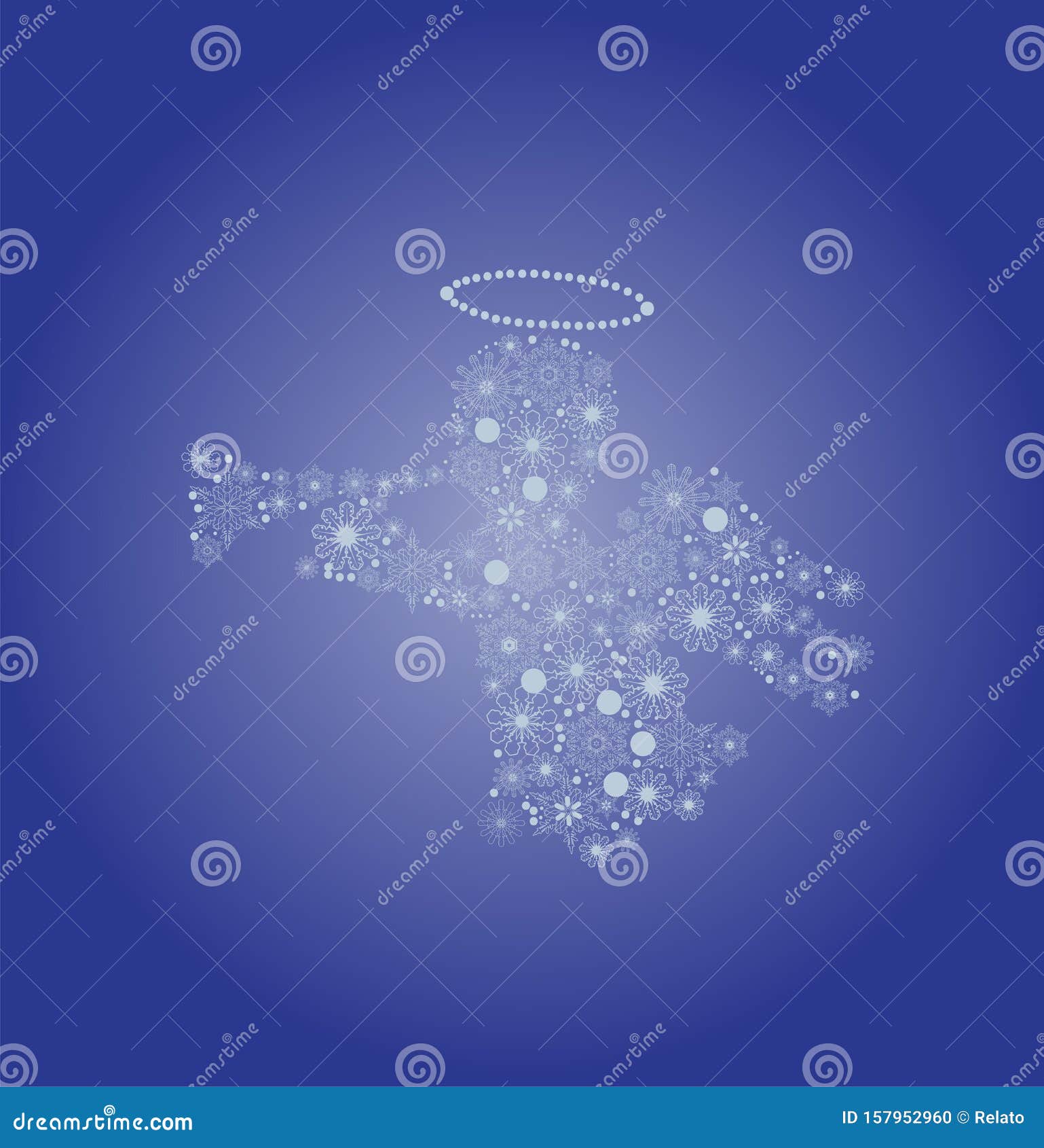 Vector Illustration of a Snowflake Angel Stock Vector - Illustration of ...