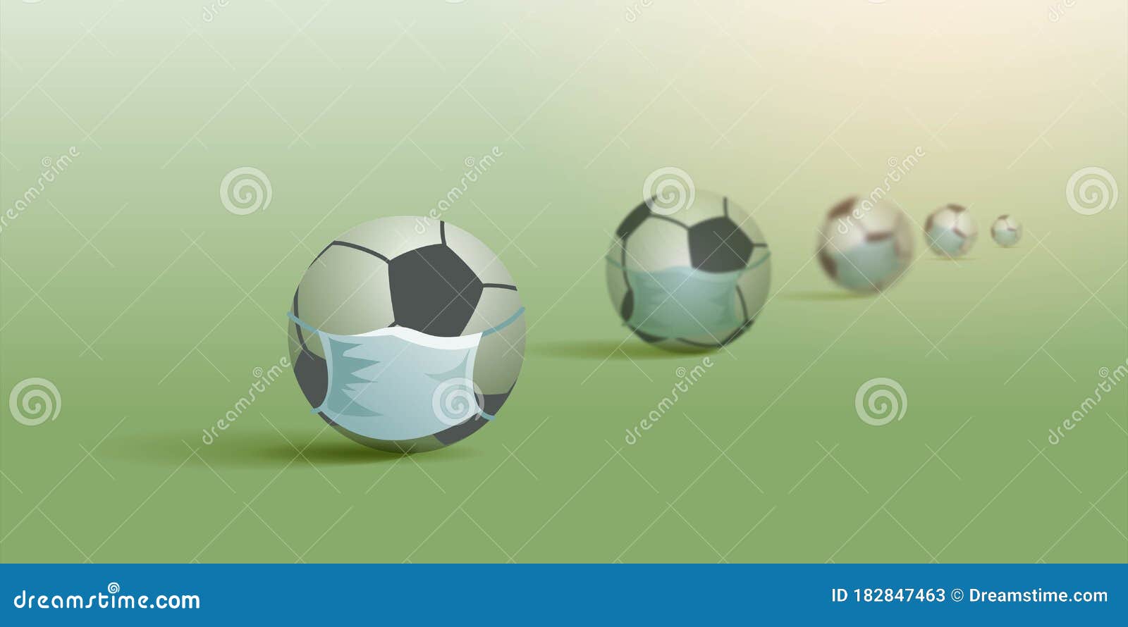 Vector Illustration of a Soccer Ball in Mask Stock Vector ...