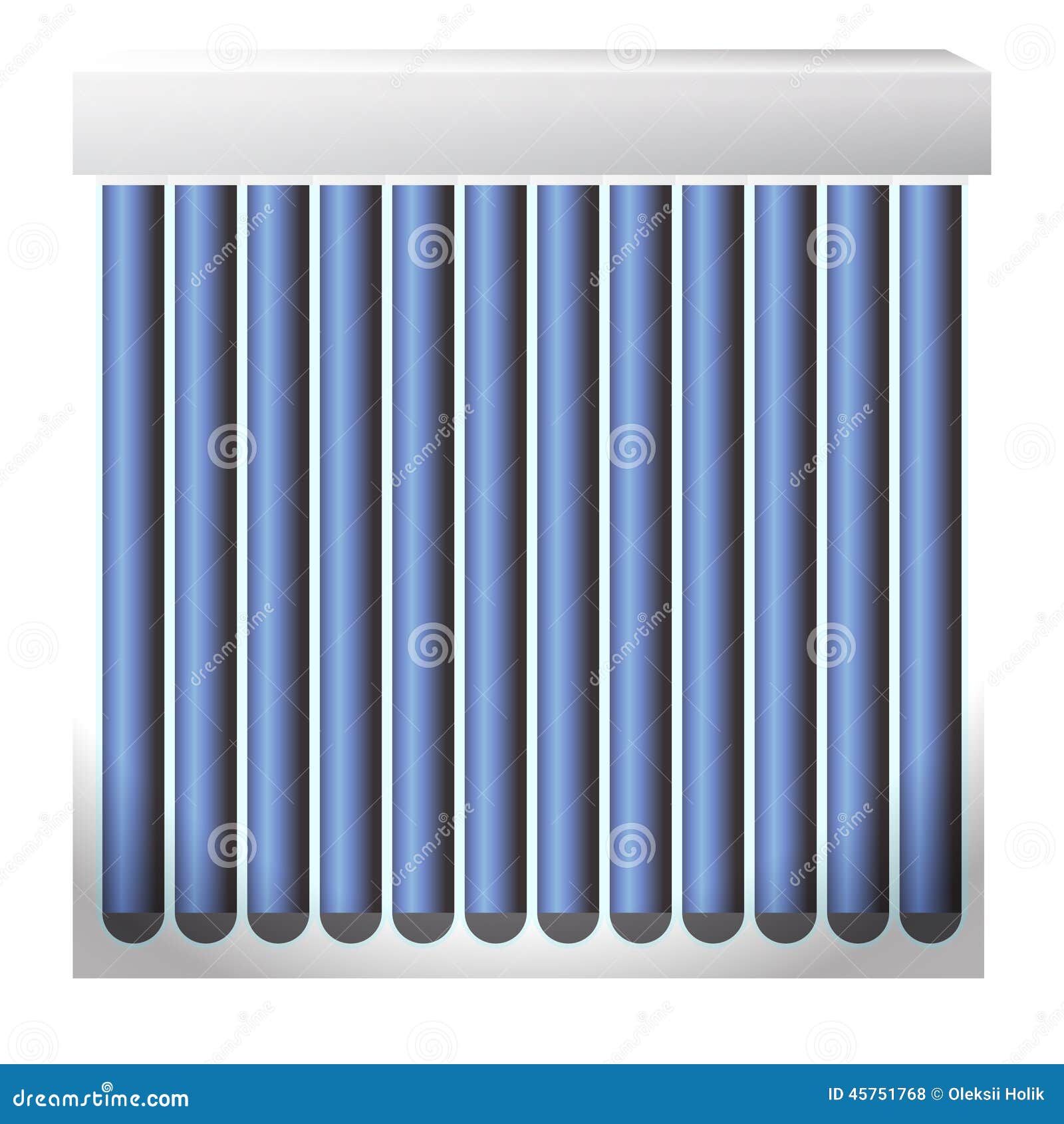 Vector Illustration of Solar Heater Stock Vector - Illustration of ...