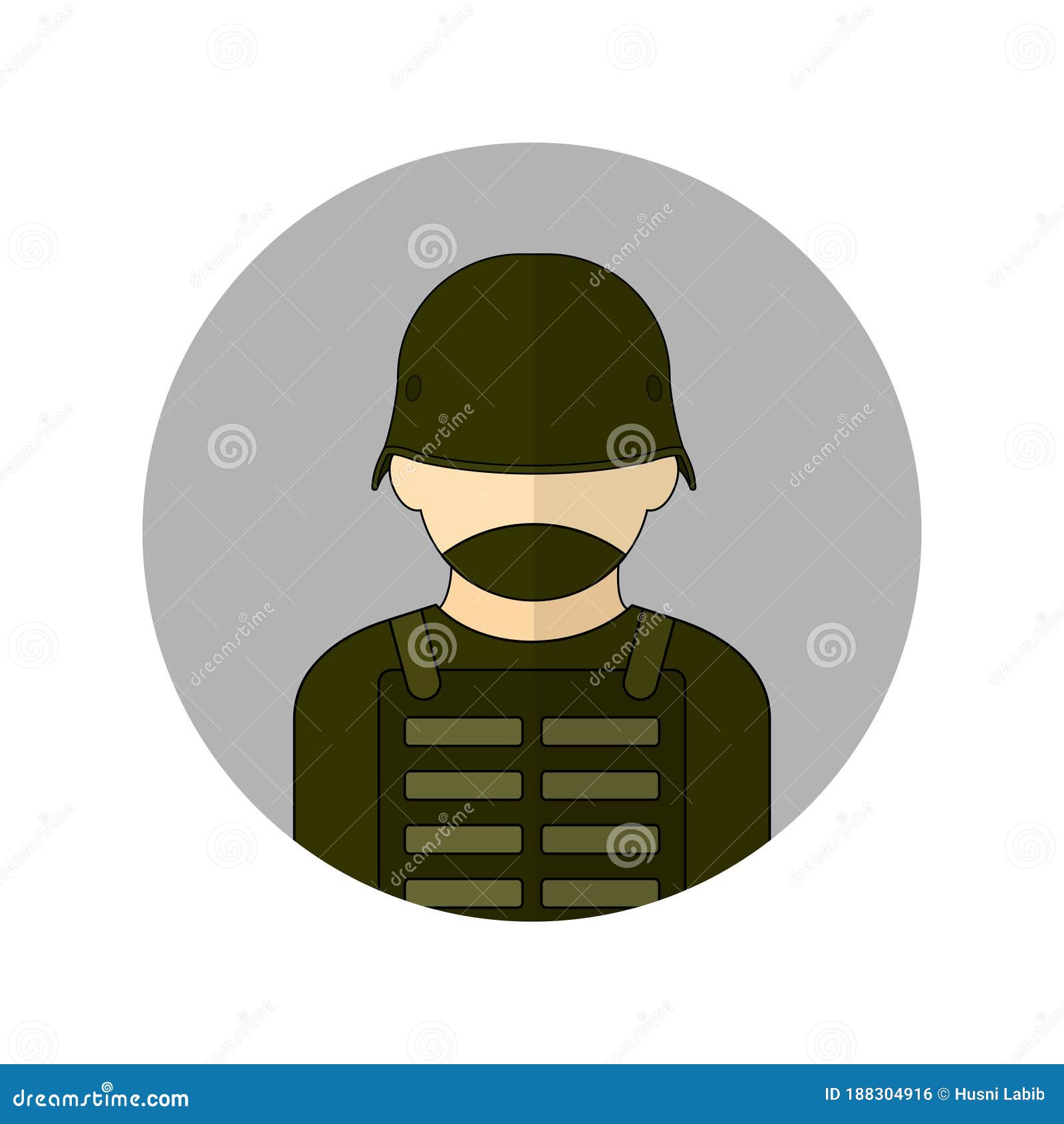 Soldier Avatar People Icon Cartoon Vector | CartoonDealer.com #129729605