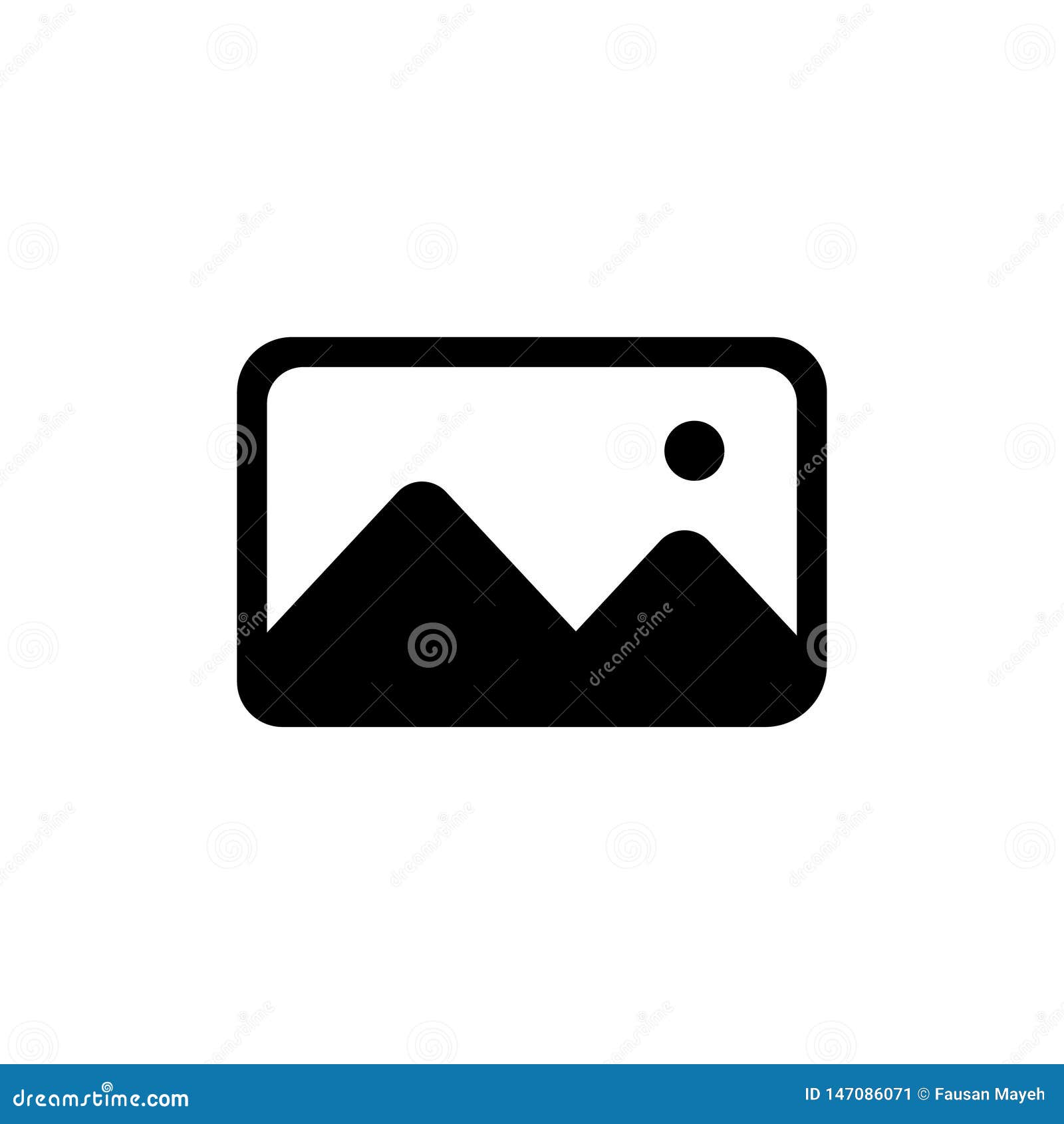 Vector Illustration of Solid Image Icon. Photo Icon Stock Vector ...