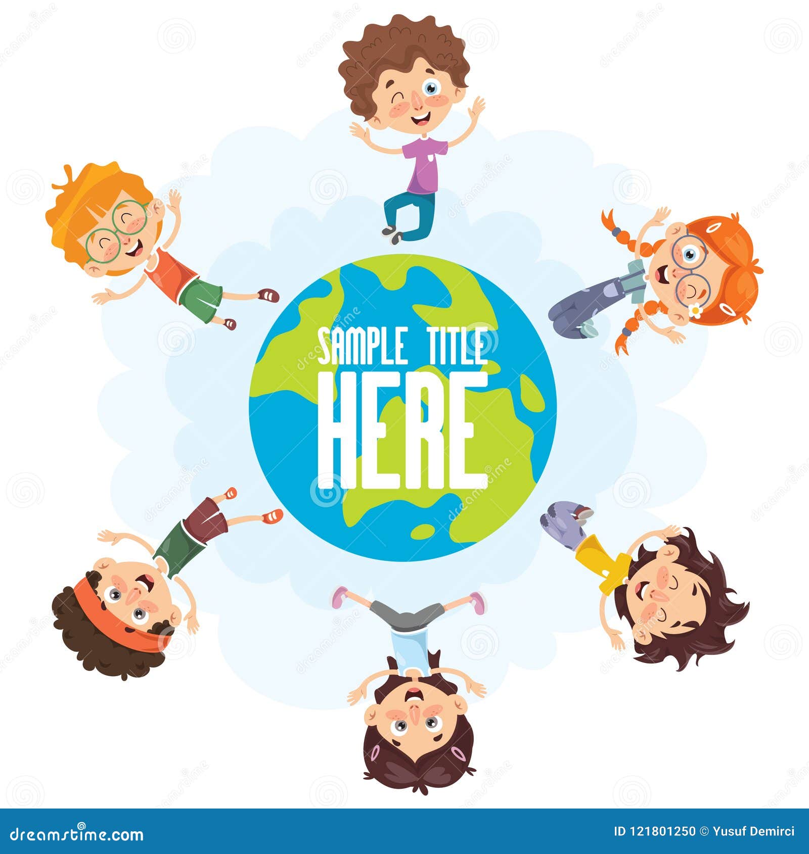 Vector Illustration of Space Children Stock Vector - Illustration of ...