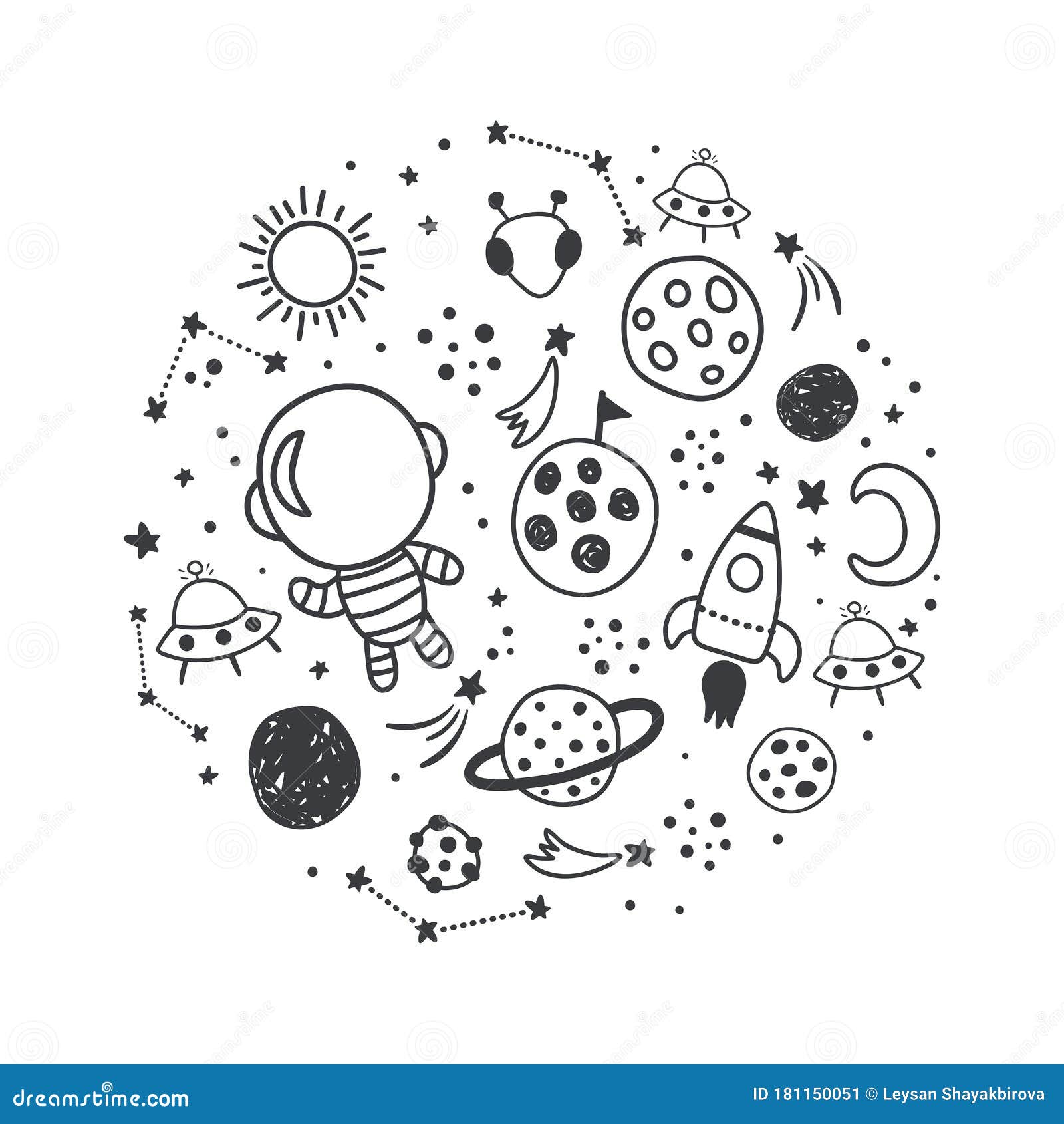 Space circle stock illustration. Illustration of kids - 181150051