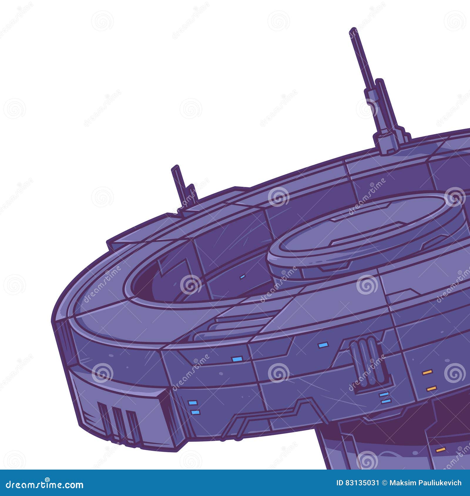 Vector Illustration of a Space Station Stock Vector - Illustration of ...