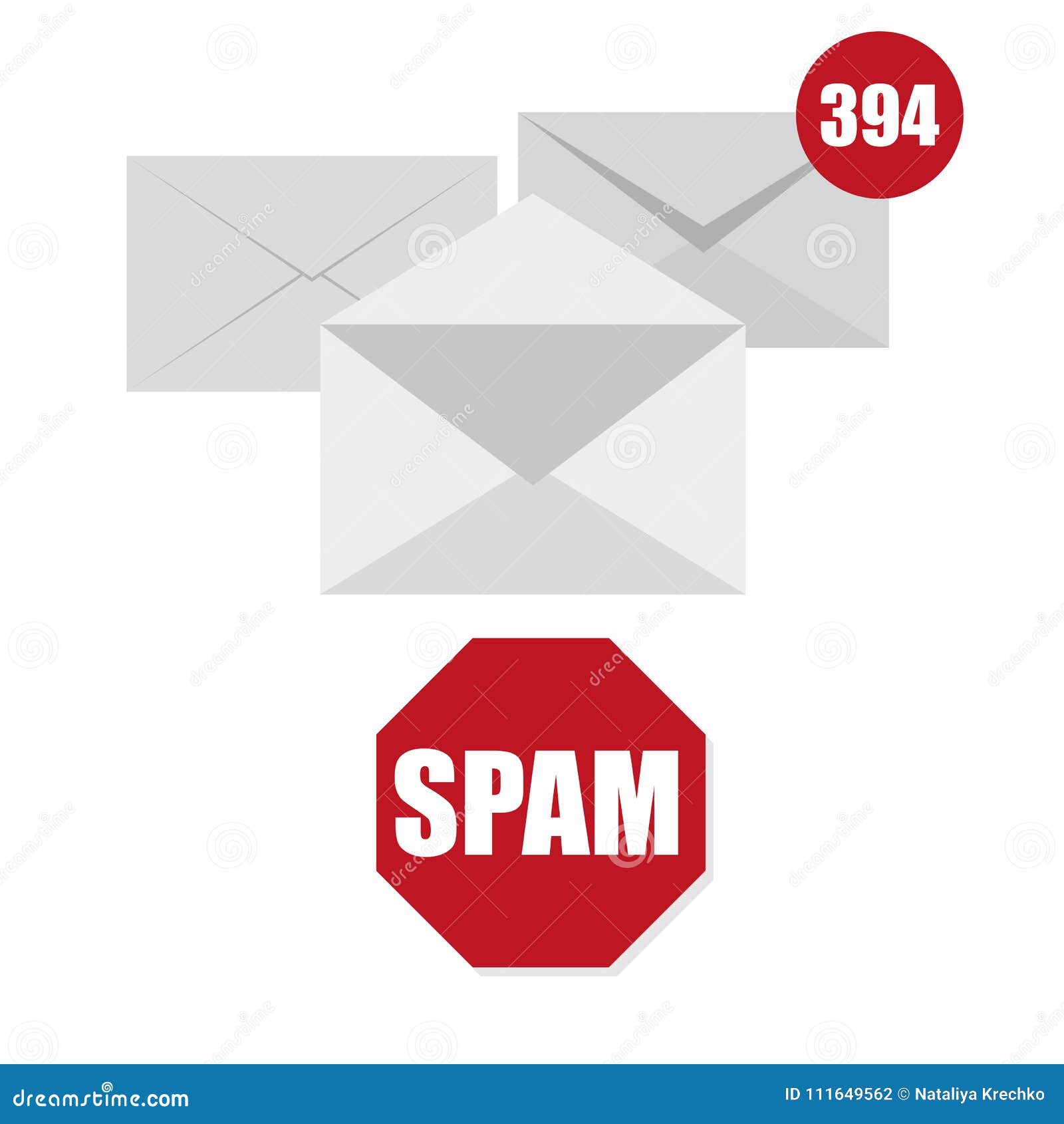 Spam Envelope Shows Malicious Electronic Junk Mail Royalty-Free Stock ...