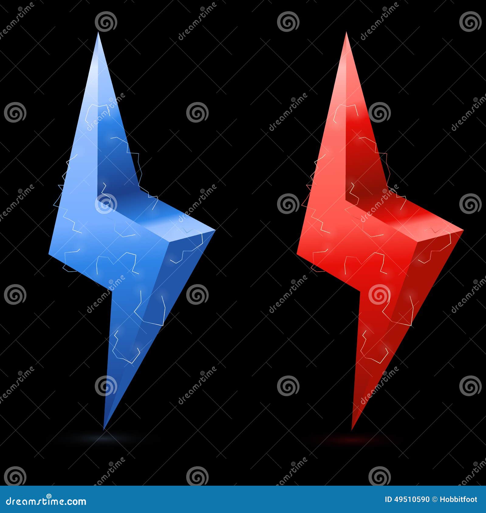 Vector Illustration of Sparkling Lightning Bolt Stock Vector ...