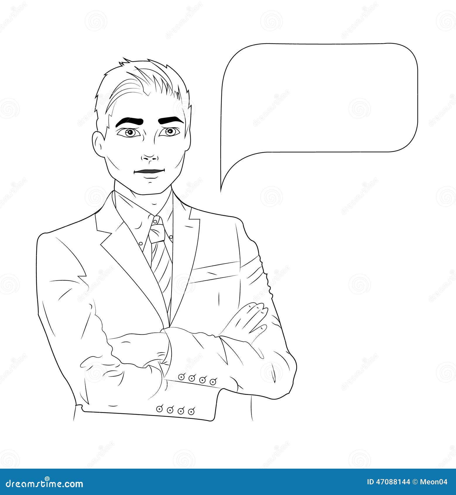 Vector Illustration of Speaking Business Man Stock Vector ...