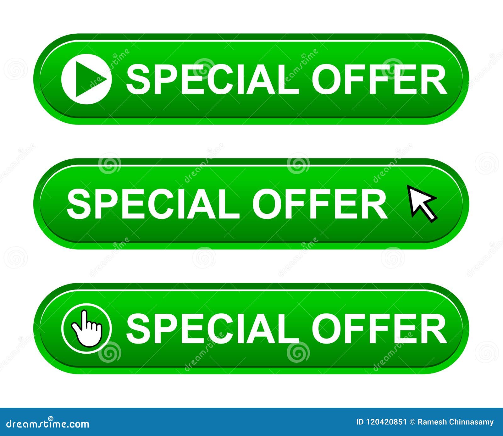 Special offer button stock vector. Illustration of branded - 120420851