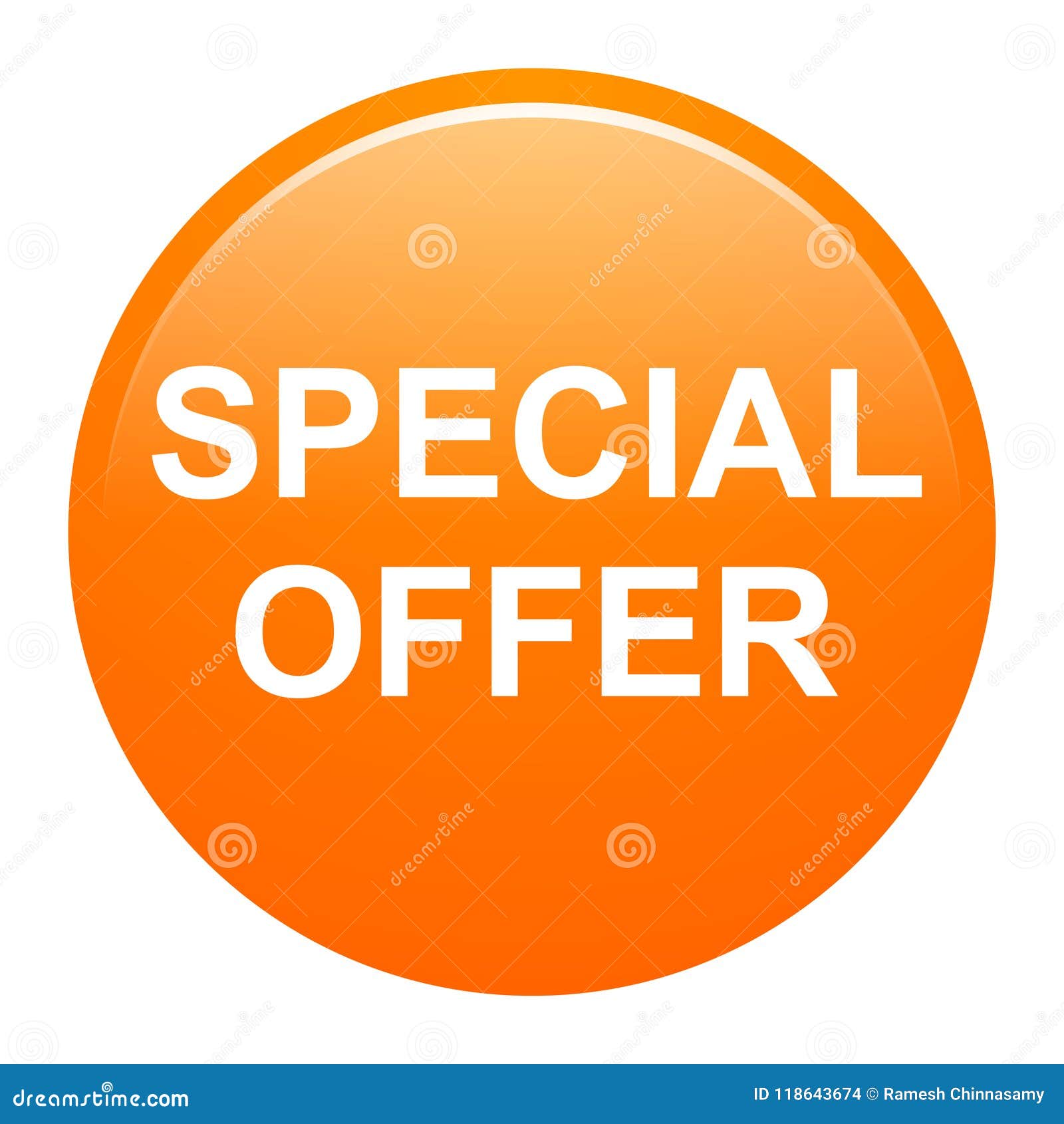 Special Offer Orange Round Button Stock Vector - Illustration of ...
