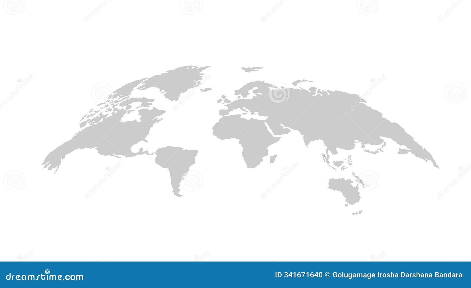 Spherical Gray World Map on Transparent Background Stock Vector ...