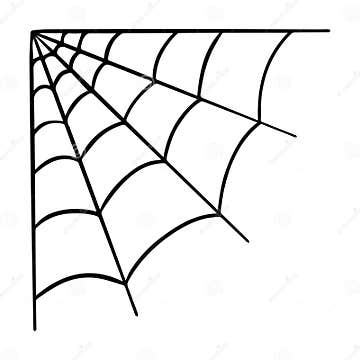 Vector Illustration of Spider Web in the Corner. Stock Vector ...