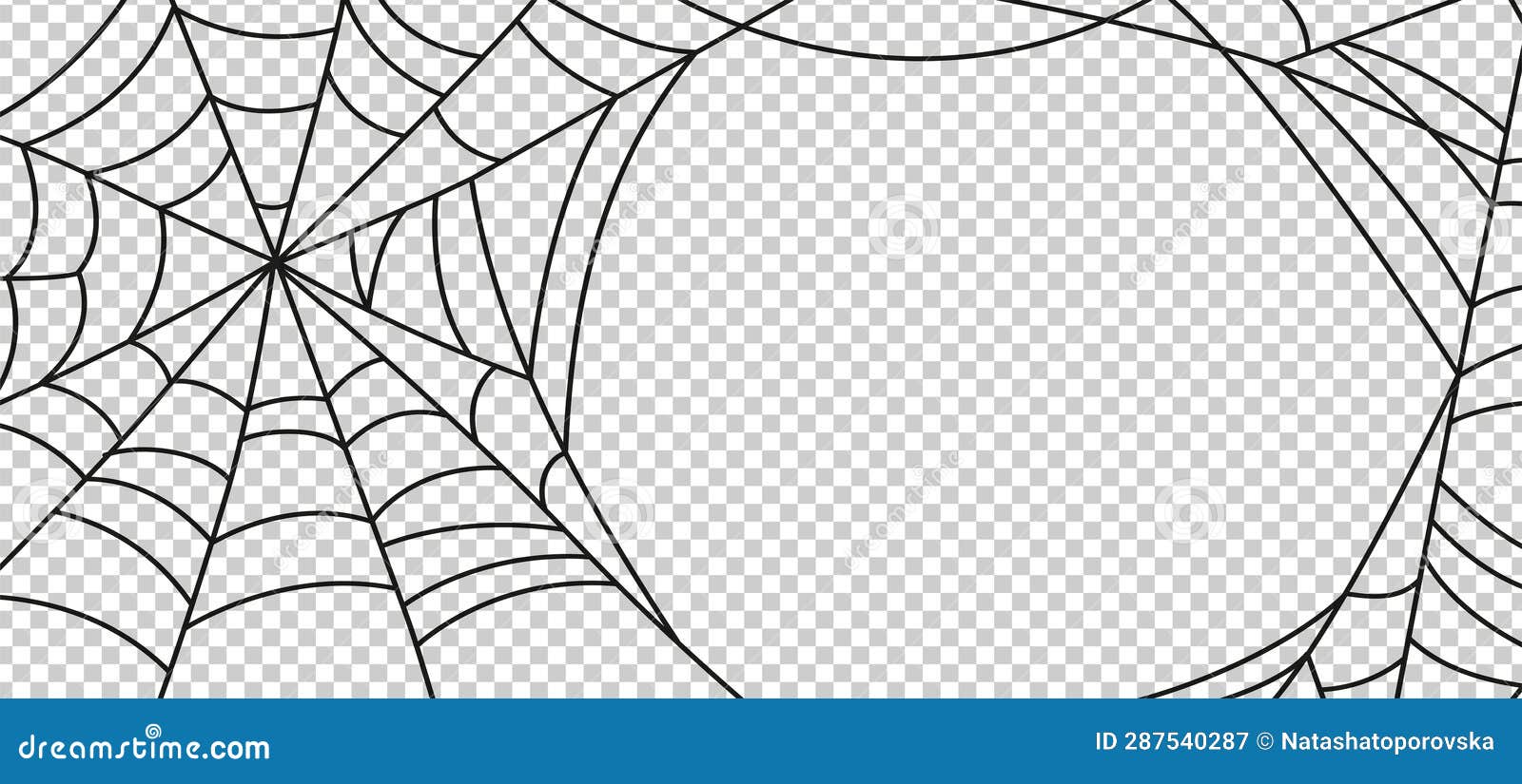 Halloween Banner Background. Vector Illustration of Spider Web Isolated ...