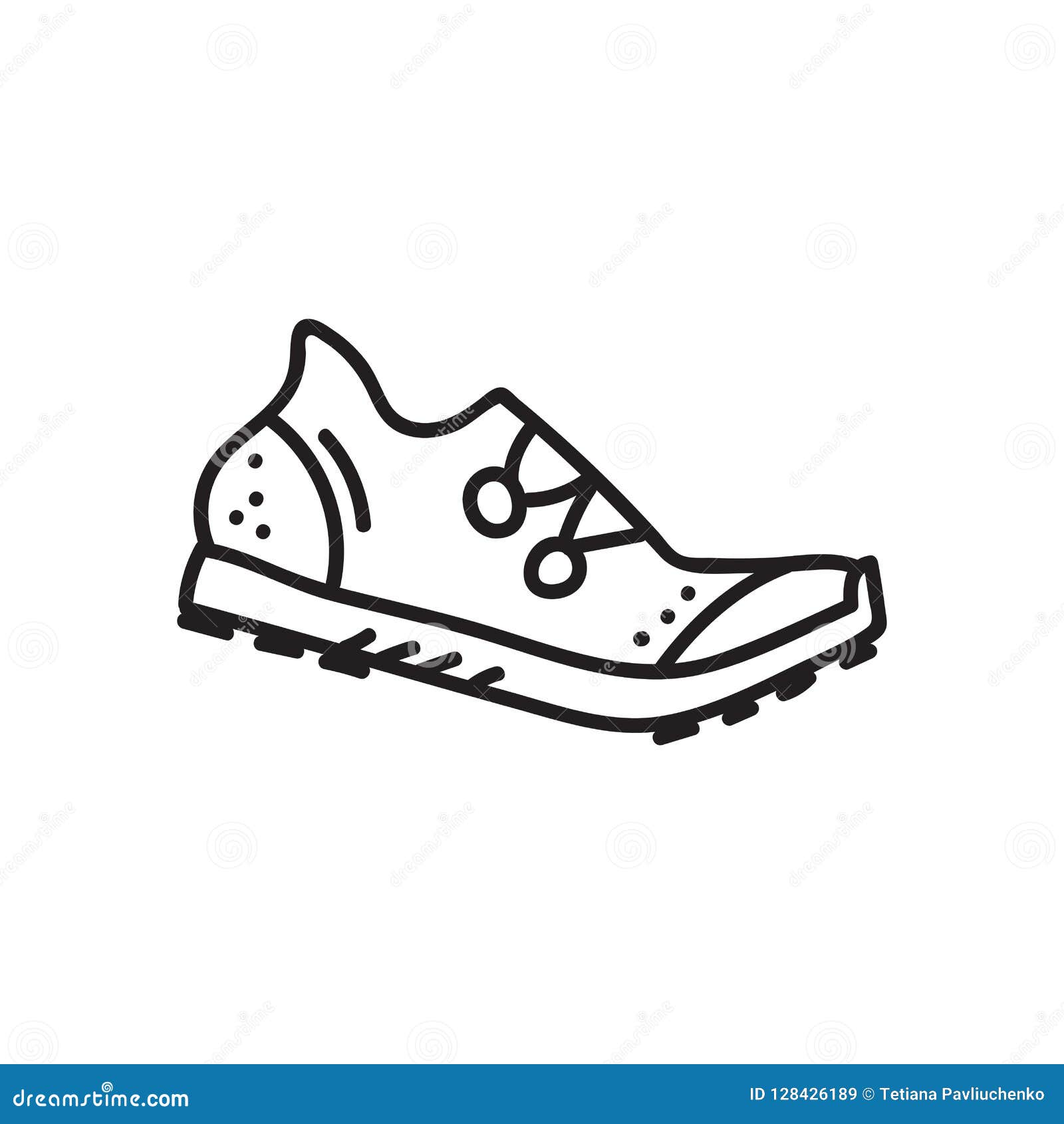Vector Illustration of Spike Running Shoe Stock Vector - Illustration ...