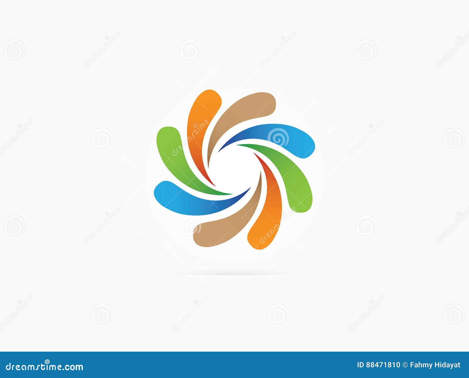 Vector Illustration Splash Spin Logo Stock Illustration - Illustration ...