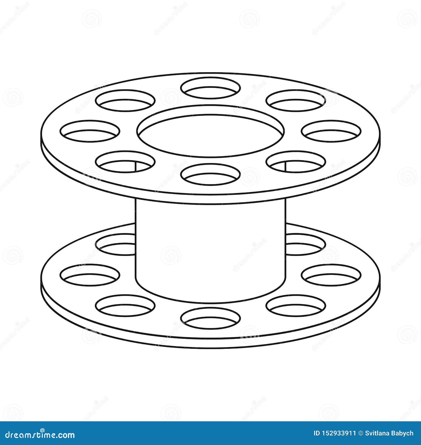 Vector Illustration of Spool and Bobbin Logo. Collection of Spool and ...