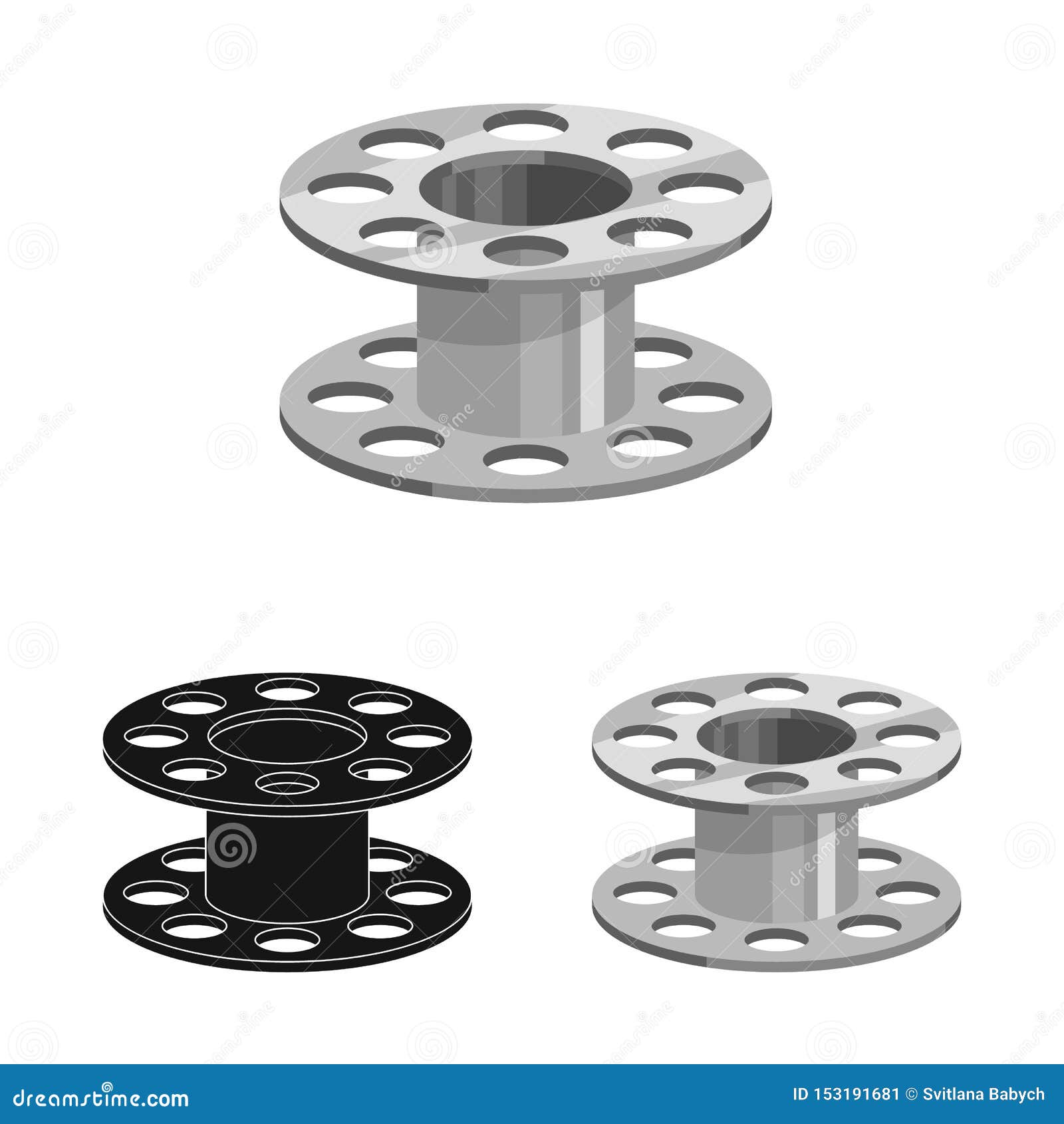 Vector Illustration of Spool and Bobbin Logo. Collection of Spool and ...