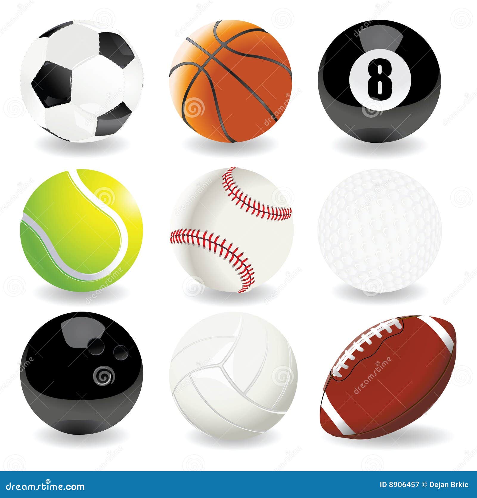 Vector Illustration of Sport Balls Stock Vector - Illustration of ...