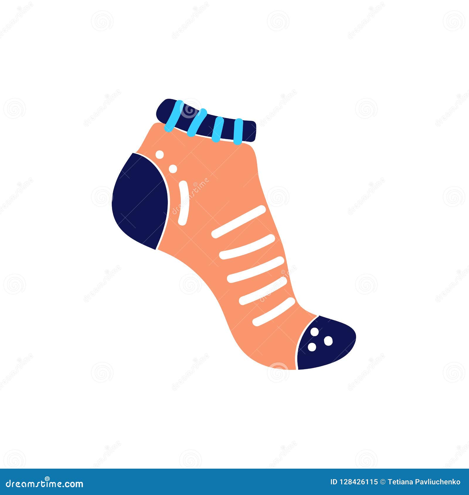 Vector Illustration of Sport Sock Stock Vector - Illustration of cute ...