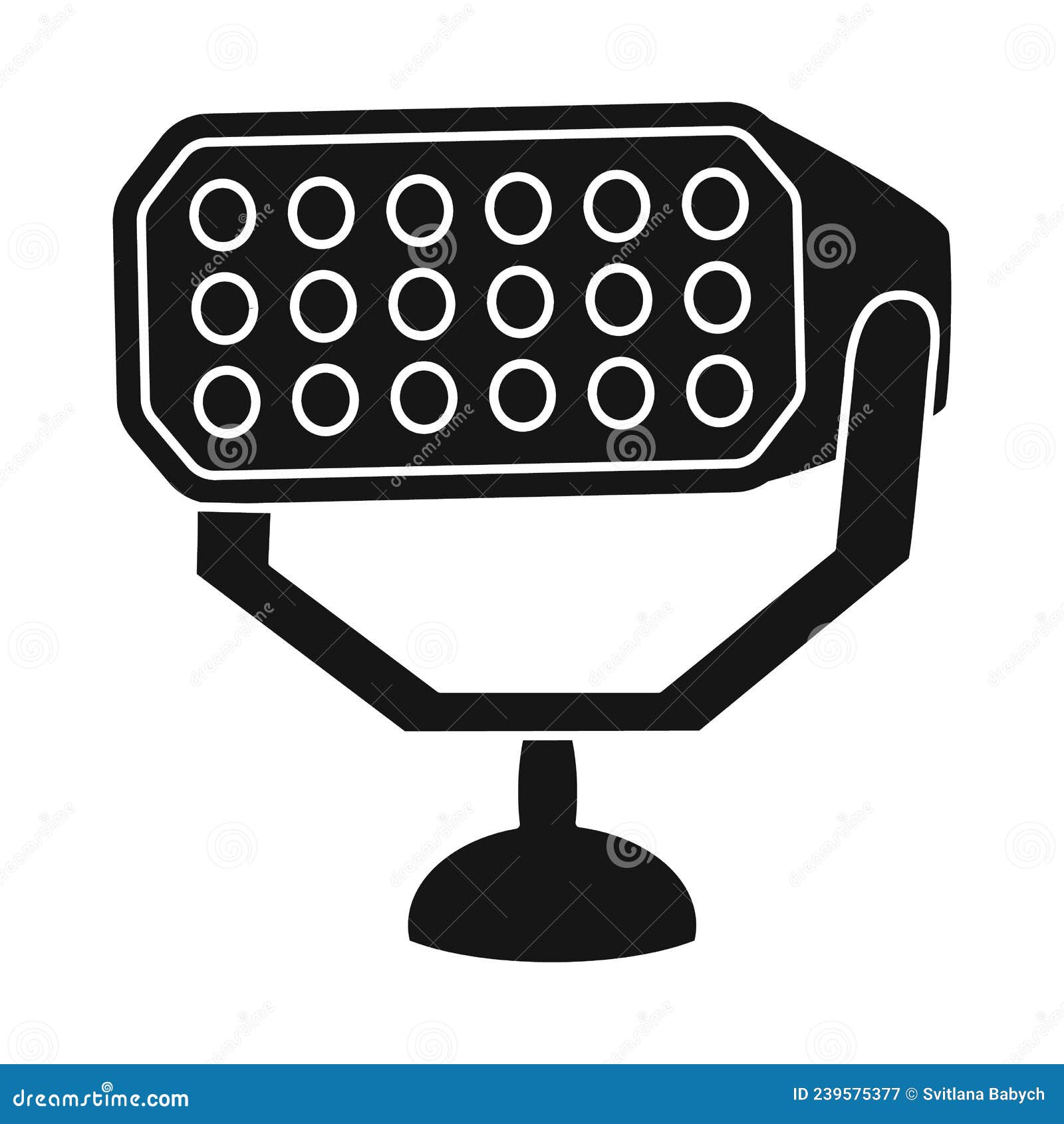 Vector Illustration of Spotlight and Theatrical Symbol. Web Element of ...