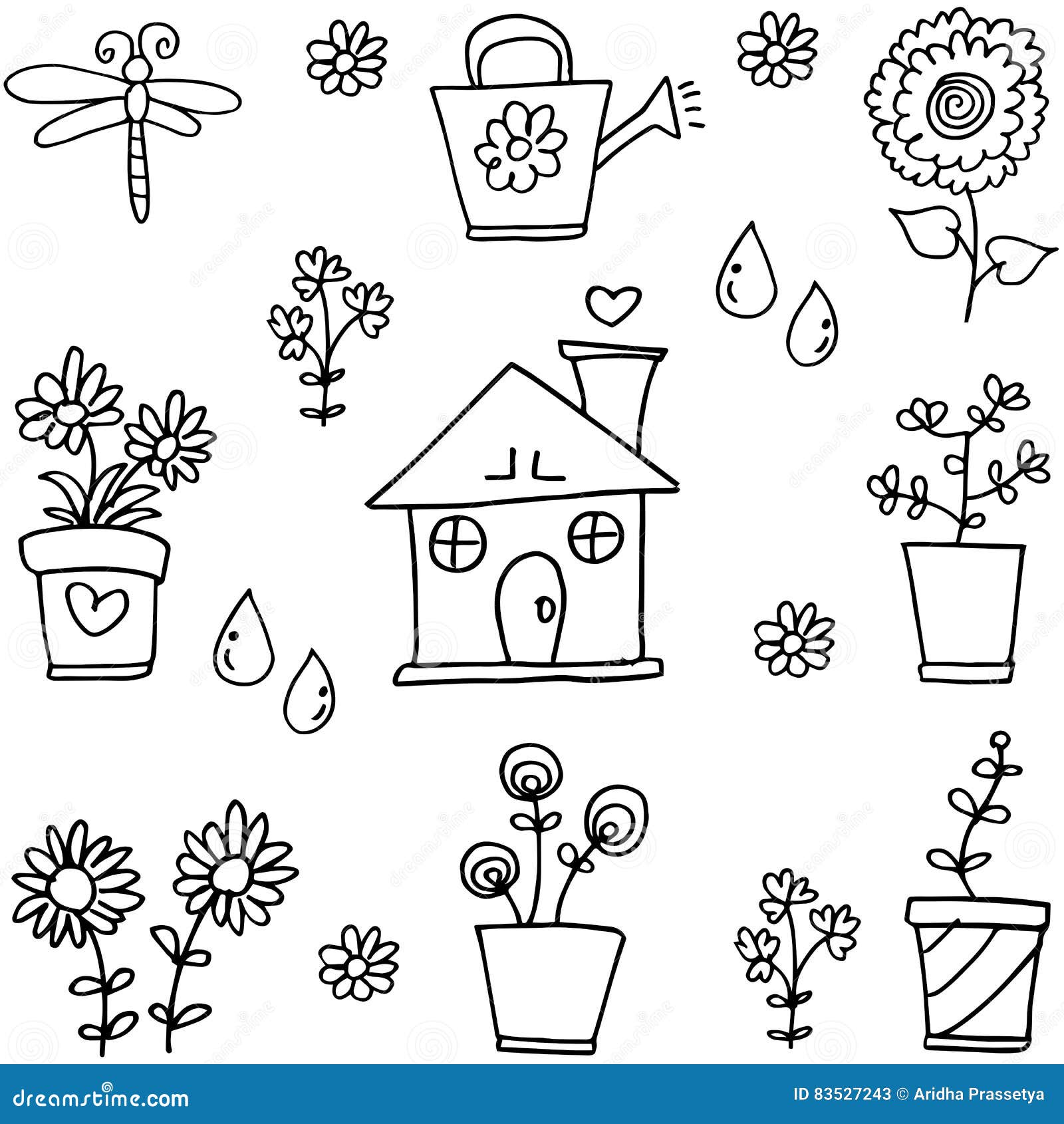Vector Illustration of Spring Doodles Stock Vector - Illustration of ...