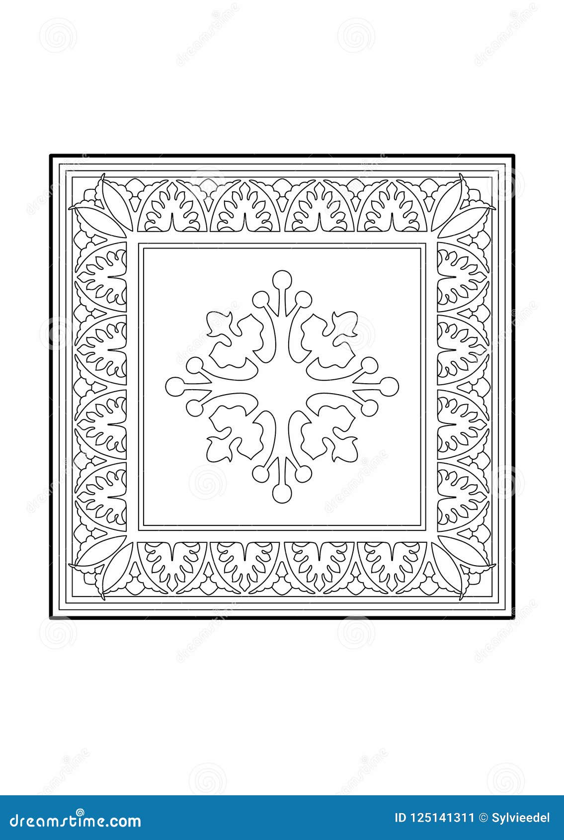 Square pattern stock vector. Illustration of pattern - 125141311