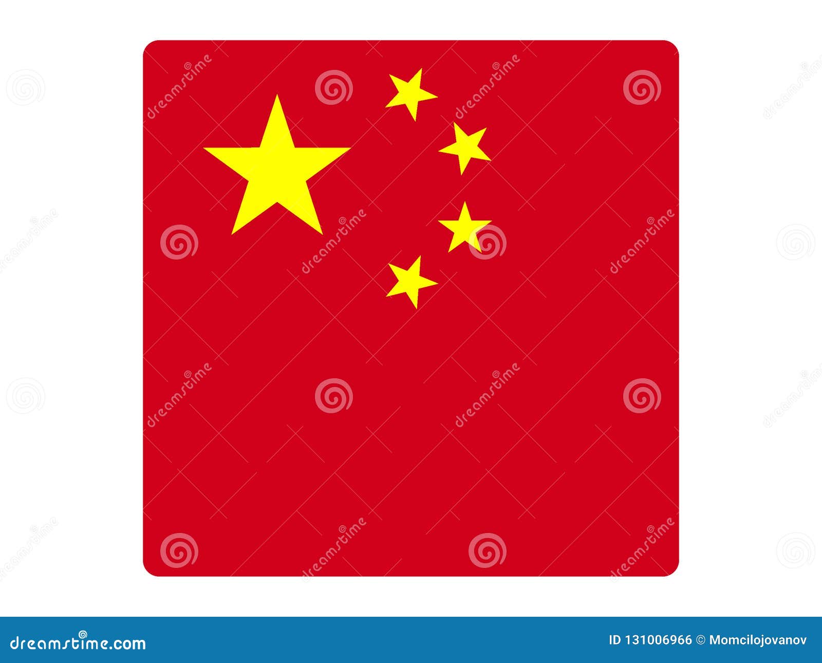 Square Flag of China stock vector. Illustration of state - 131006966