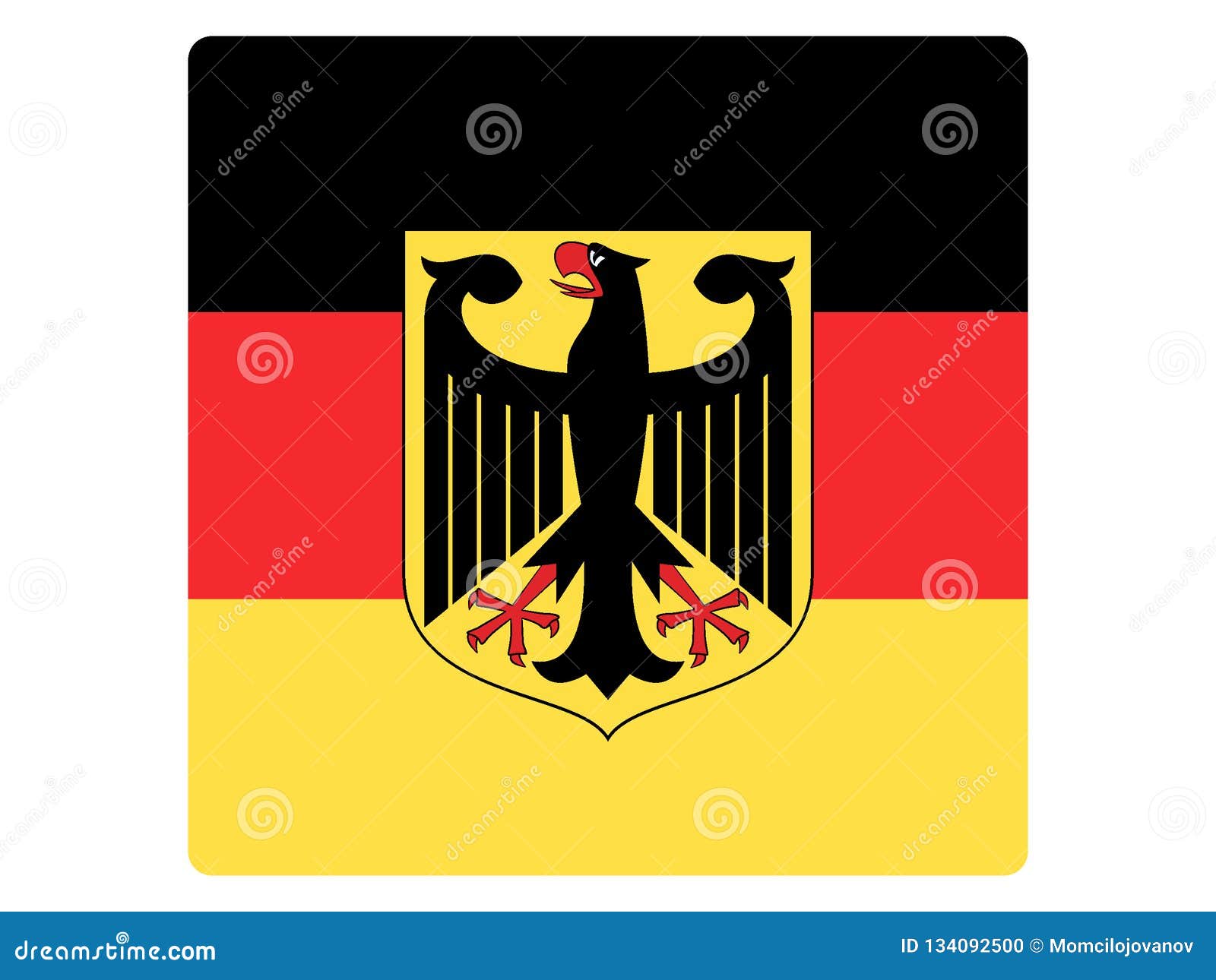Square Flag of Germany stock vector. Illustration of black - 134092500