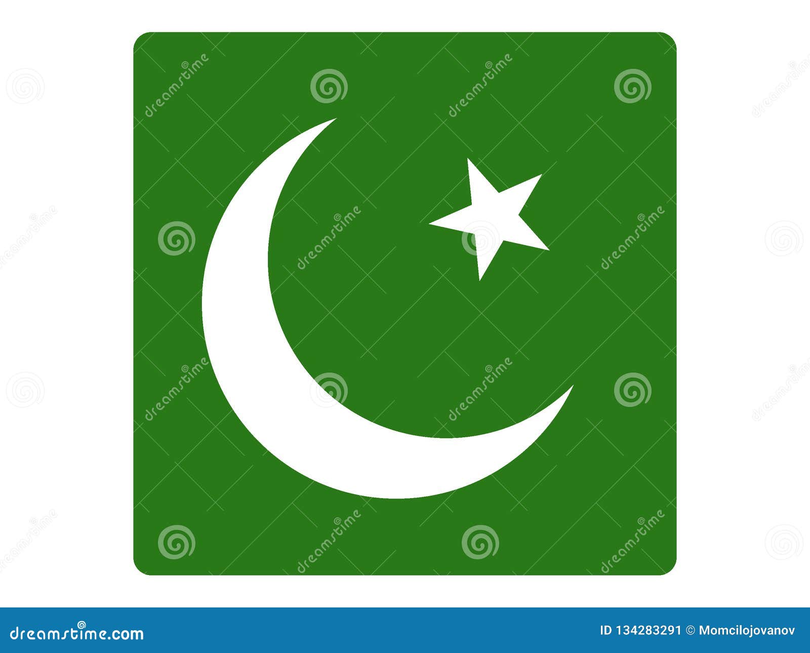 Square Flag of Pakistan stock vector. Illustration of montenegro ...