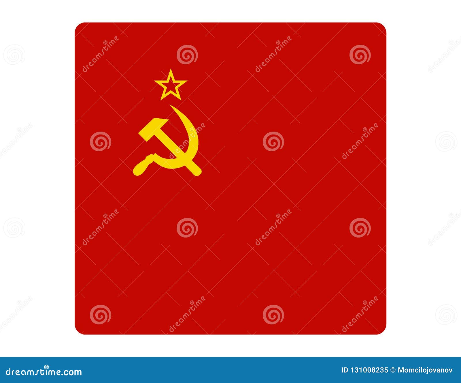 Square Flag of Soviet Union Stock Vector - Illustration of round ...